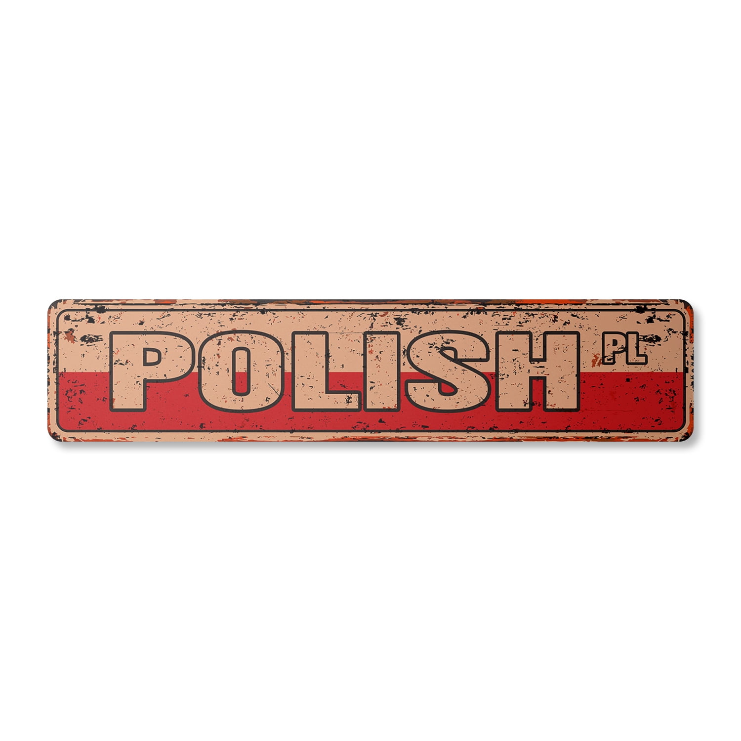POLISH FLAG Vintage Aluminum Street Sign Poland flags pole poles polask ...