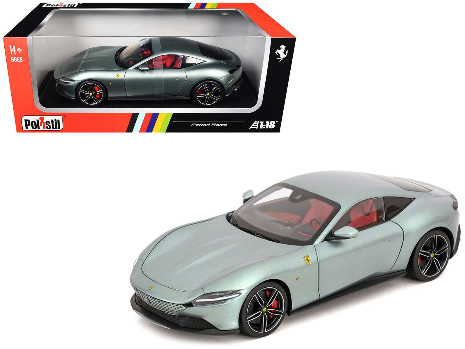 2019 Ferrari Roma Gray Metallic with Pink Interior 1/18 Diecast Model ...