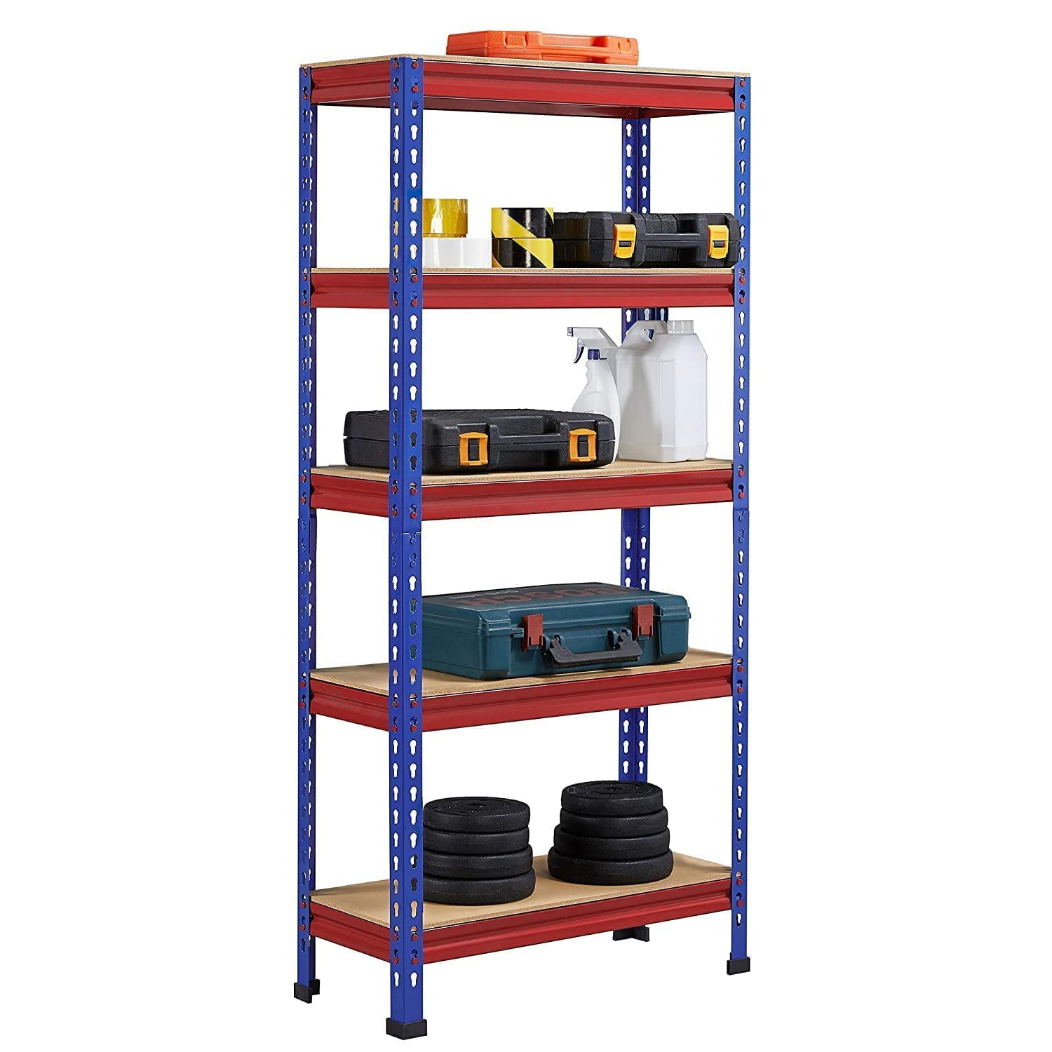 POLITE Adjustable Shelf Metal Compartment Shelving Unit Storage ...