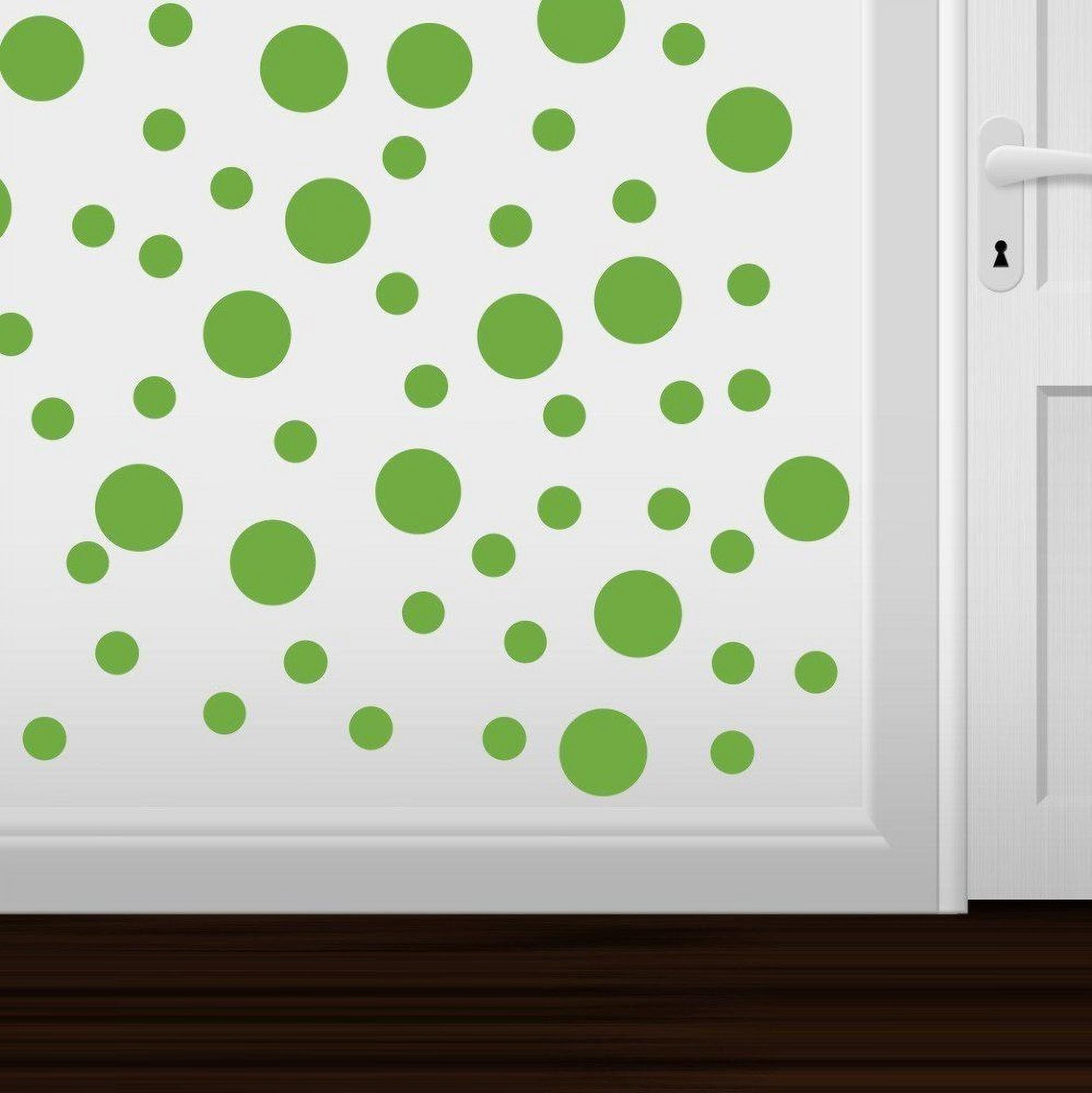 POLKA DOTS ~ WALL DECAL, HOME DECOR QTY 55 Lime Green - Walmart.com