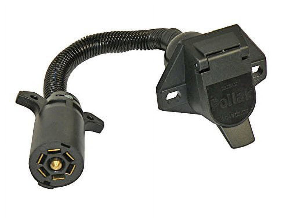 POLLAK 12-727EP 7 Way RV Plug to 7 Way HD Nylon Socket Harness Adapter ...