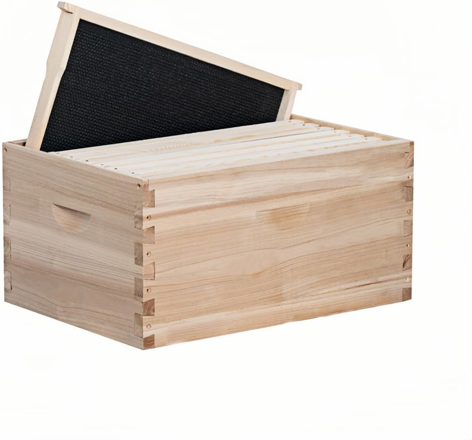 POLLIBEE 8 Frame Deep Bee Hive Box, Langstoth Deep Brood Bee Box for ...
