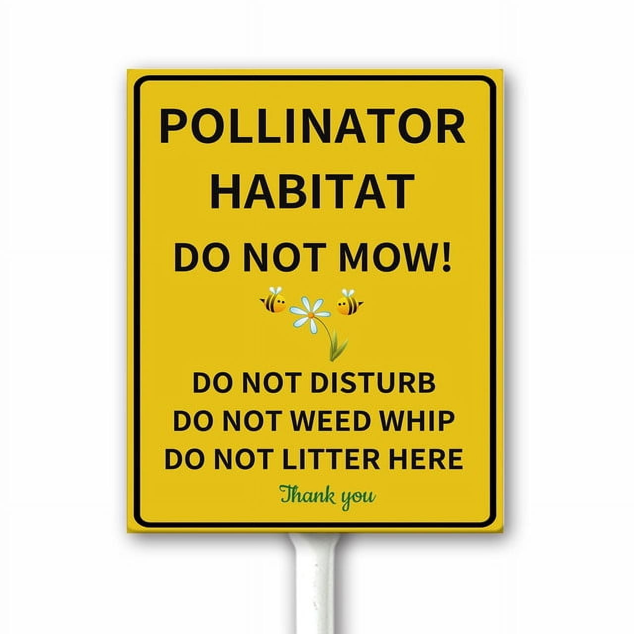 POLLINATOR HABITAT DO NOT MOW Sign for Outdoor Bee Yard Sign Spring ...