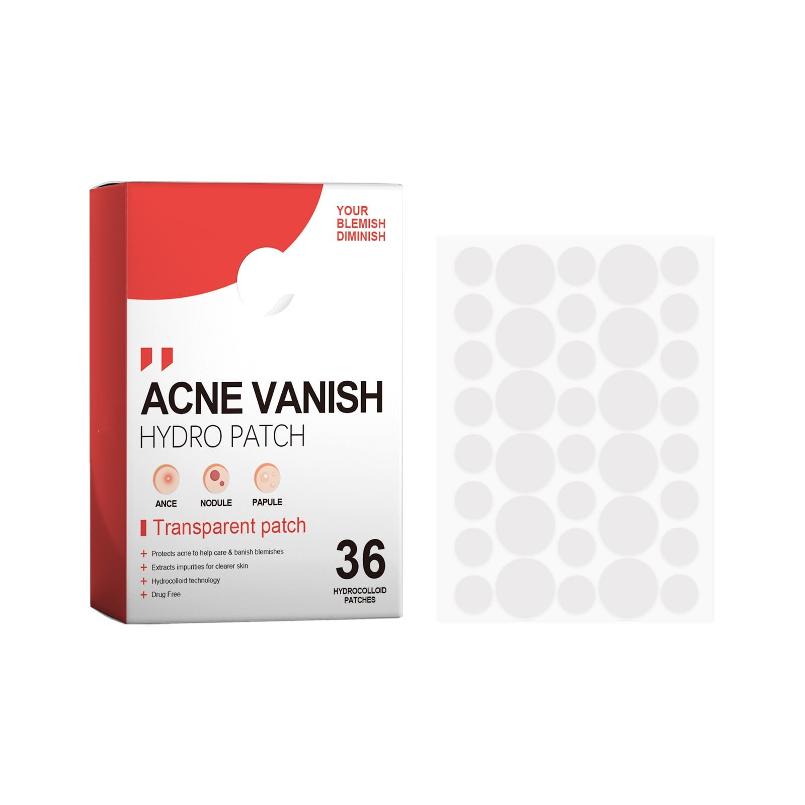 POLLYANNA Tag Patch Stickers for Face and Skin，Skin Blackheads Pimples ...