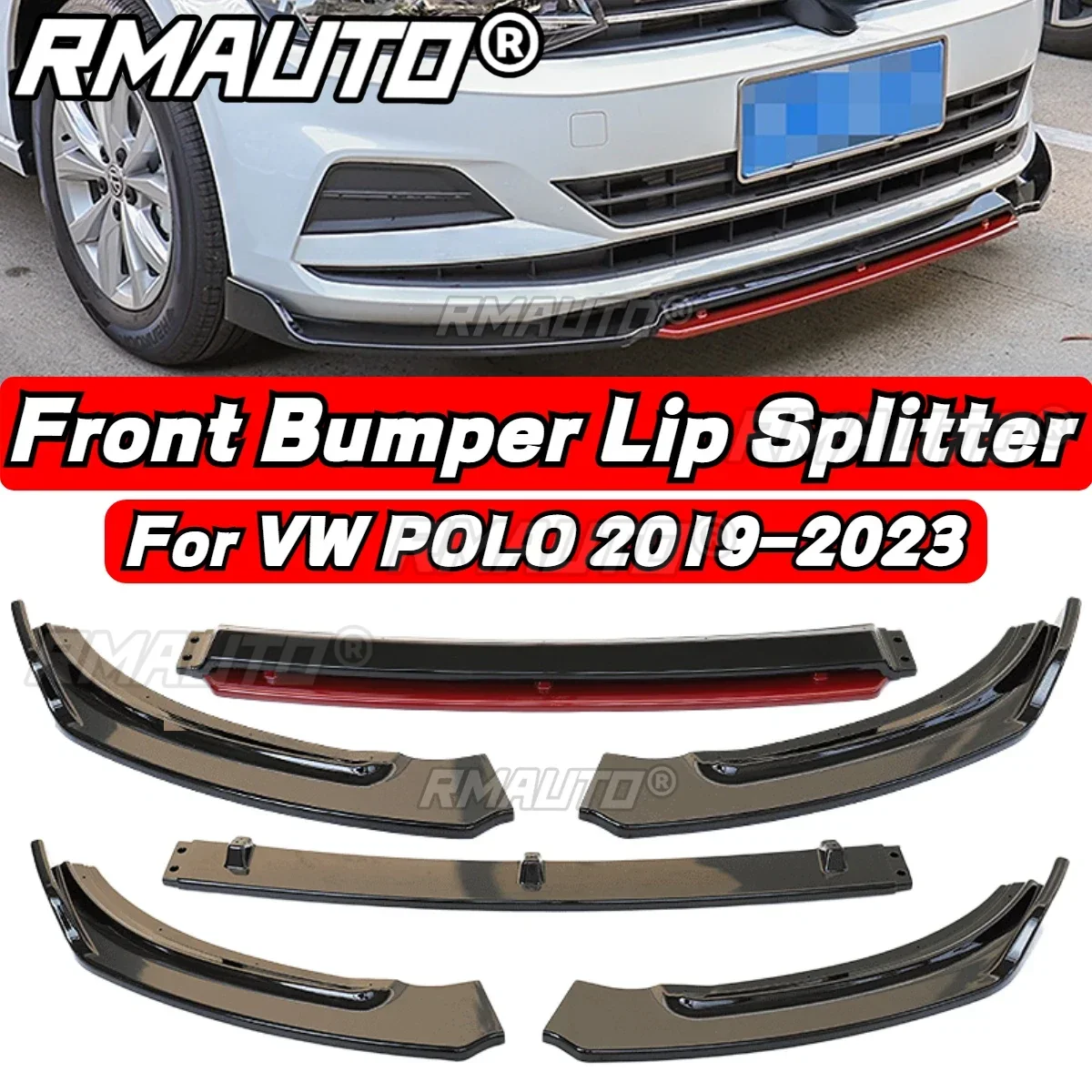 POLO MK5 Lip Front Bumper Splitter Diffuser Rear Spoiler For Volkswagen ...