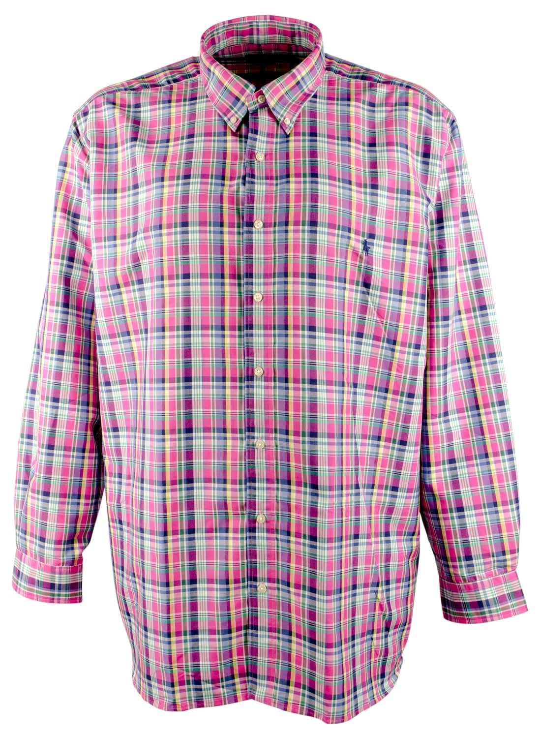 POLO RALPH LAUREN Men's Big & Tall Long Sleeve Plaid Performance Shirt ...