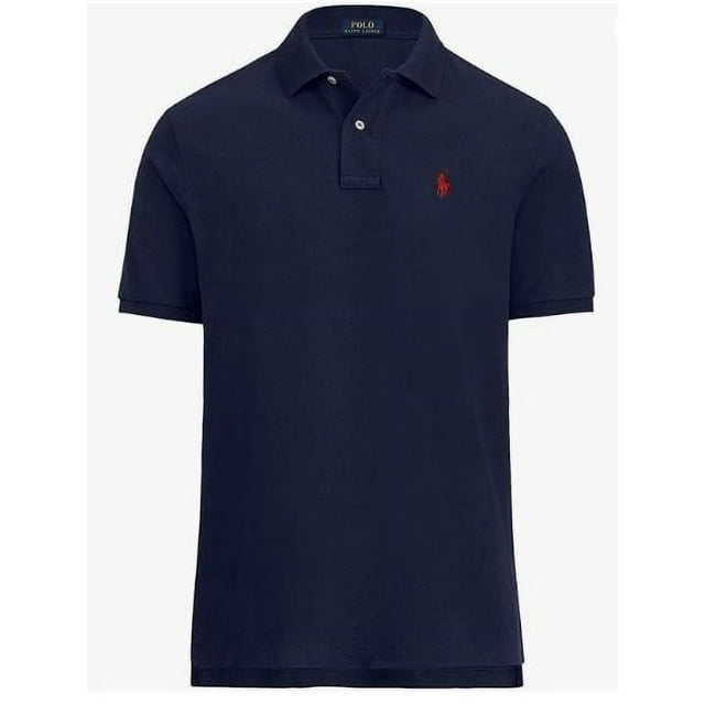 POLO RALPH LAUREN Mens Classic Fit 3 Button Interlock Polo Shirt (Navy ...