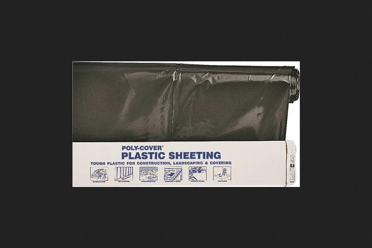 POLY AMERICA CF0610B 10-Feet X 100-Feet 6 Mil Black Poly Film - Walmart.com