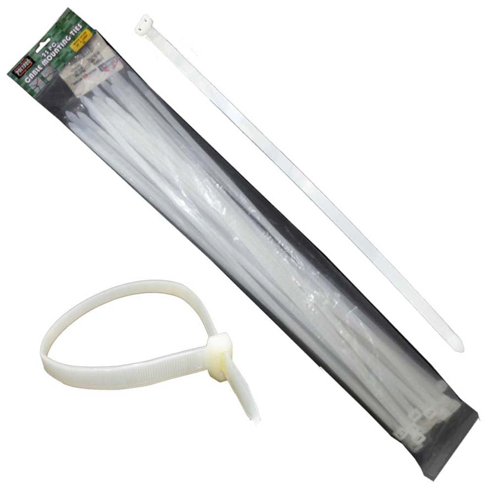 POLYPRO (25 Pack) Nylon Cable Mounting Ties | 36" (91.4 cm) Length | Secure & Durable | Ivory ...