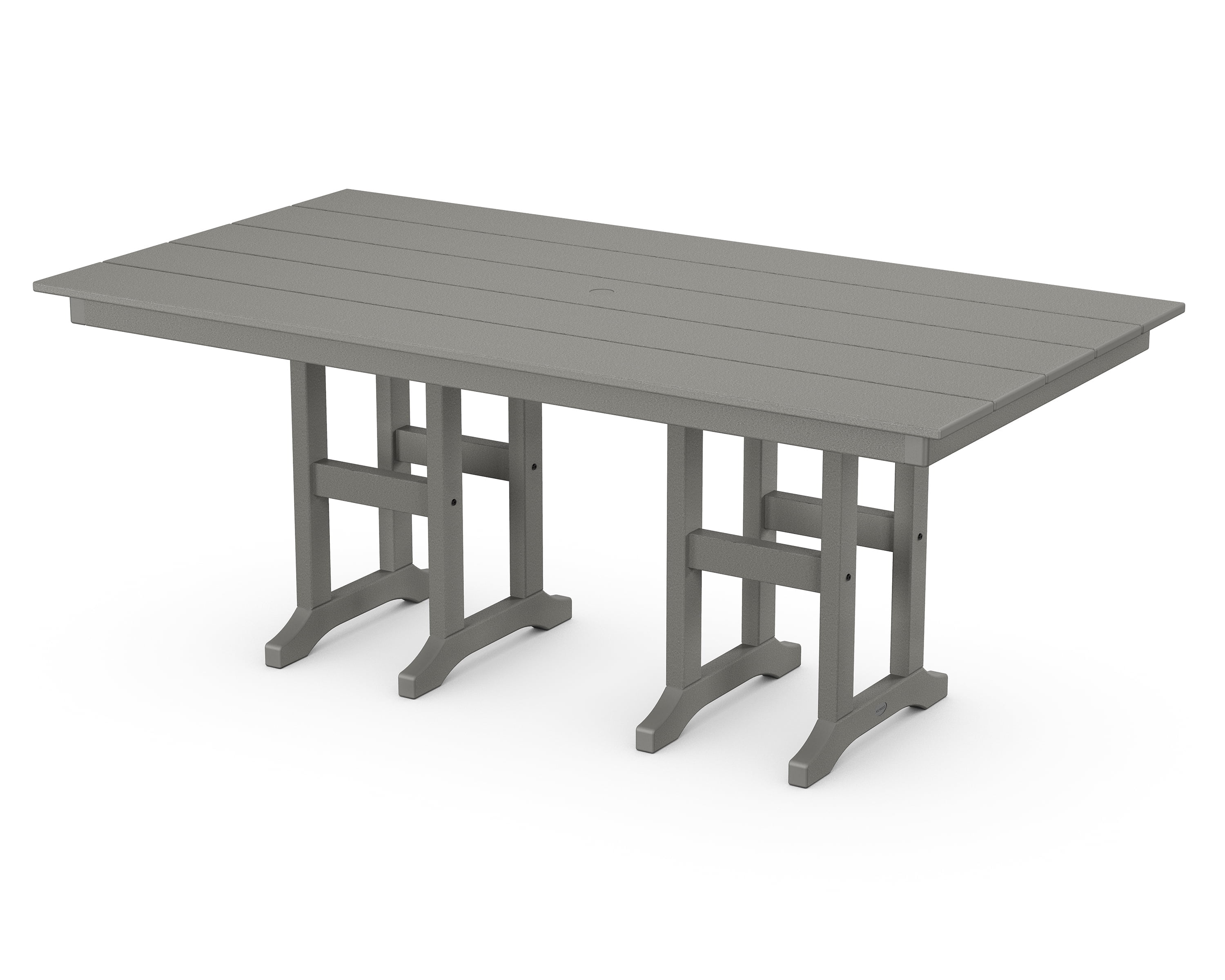 POLYWOOD 37.72" Plastic Outdoor Dining Table Weather Resistant, Slate ...