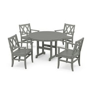 POLYWOOD 7 Piece Nautical Dining Set in Black - Walmart.com