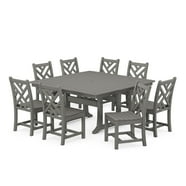 POLYWOOD 7 Piece Nautical Dining Set in Black - Walmart.com