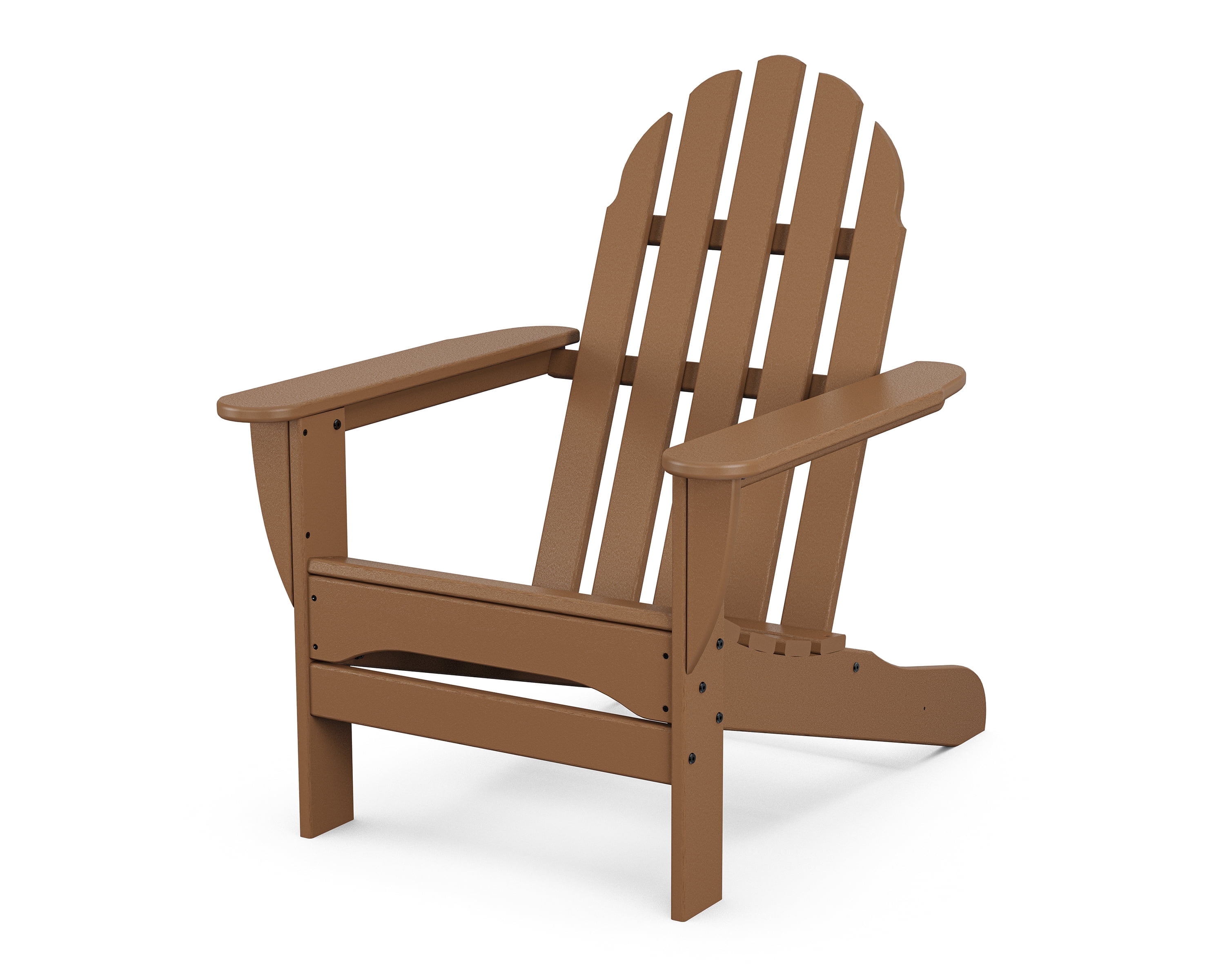 POLYWOOD Classic Outdoor Adirondack Chair in Teak - Walmart.com