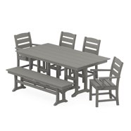 Hanover Traditions 7-Piece Dining Set in Tan with Extra Large Glass-Top ...