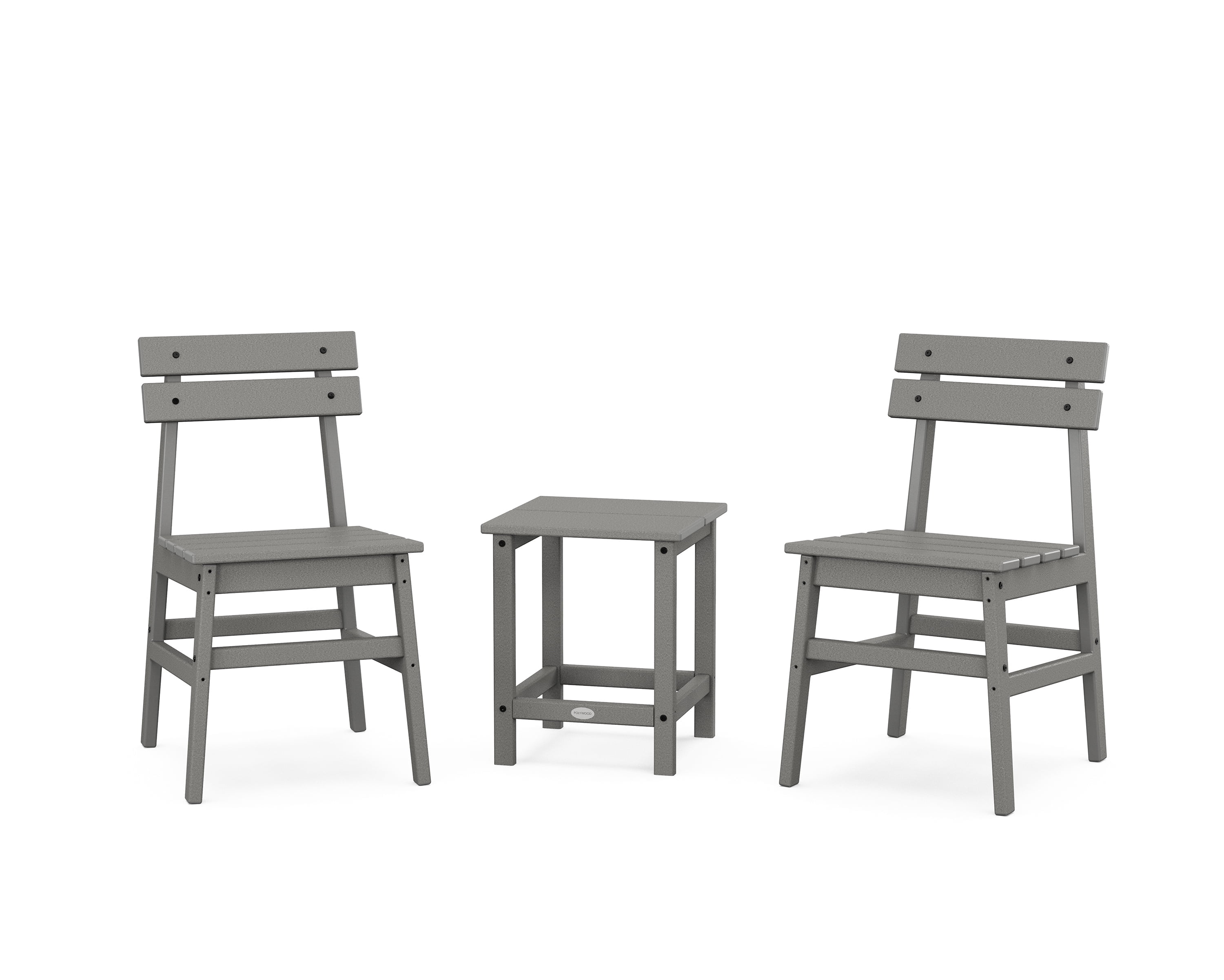 POLYWOOD® Modern Studio Plaza Chair 3-Piece Seating Set in Slate Grey ...