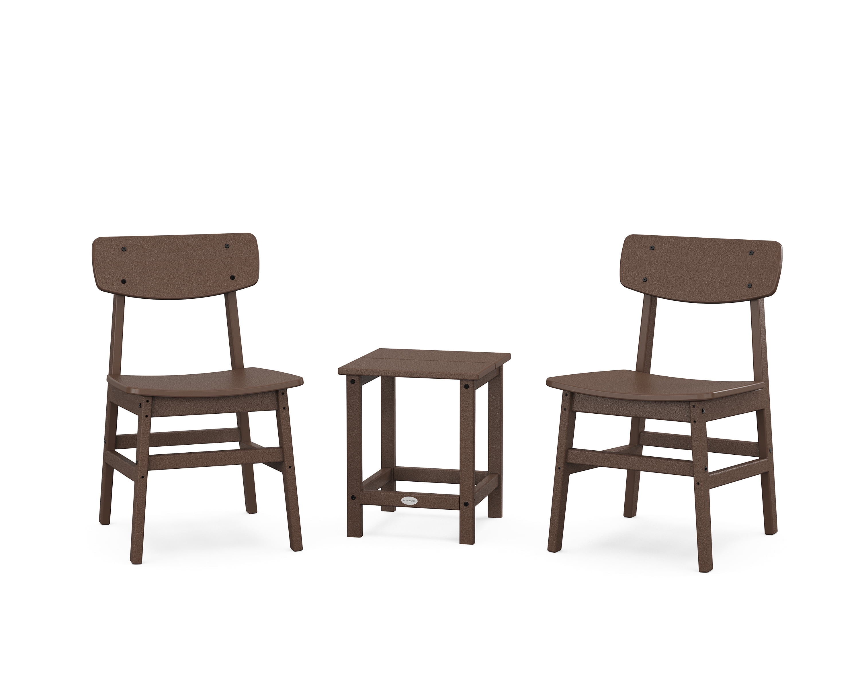 POLYWOOD® Modern Studio Urban Chair 3-Piece Seating Set in Mahogany ...