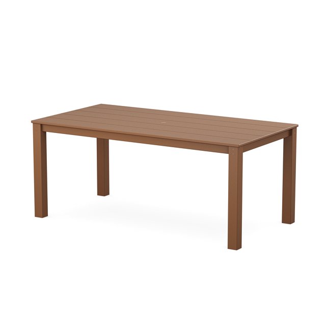 POLYWOOD Parsons 38" X 72" Dining Table in Teak - Walmart.com