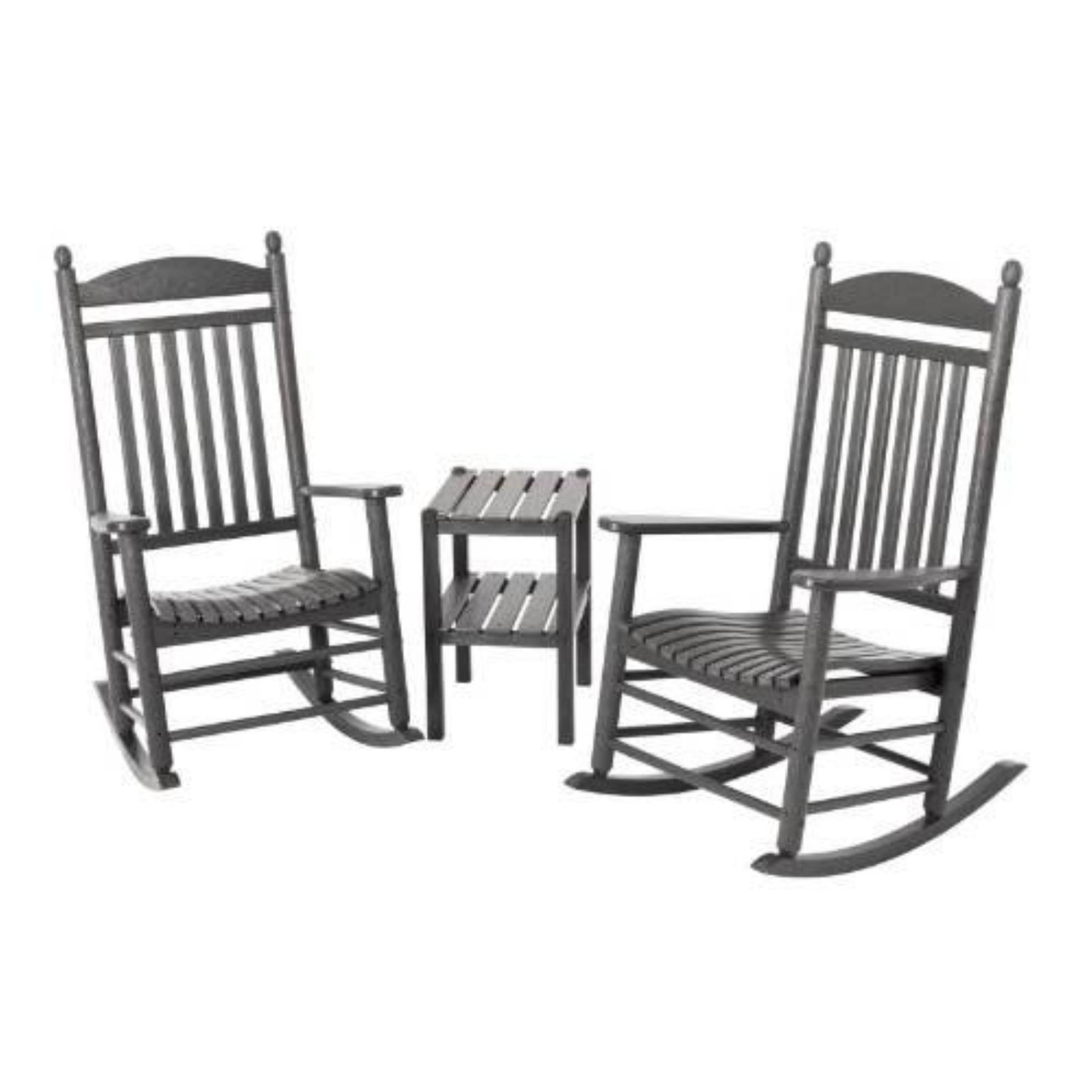 POLYWOOD® Jefferson 3 pc. Recycled Plastic Rocker Set with Side Table ...