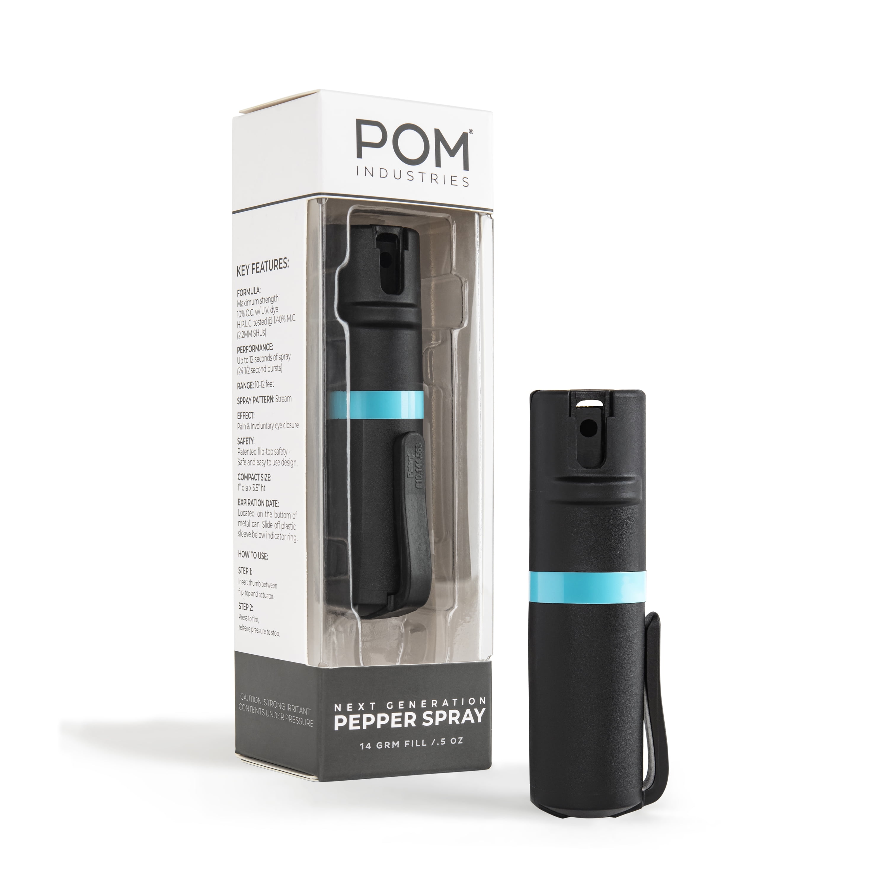 POM Police Grade Pepper Spray - Compact OC Spray with Flip Top - 25 ...