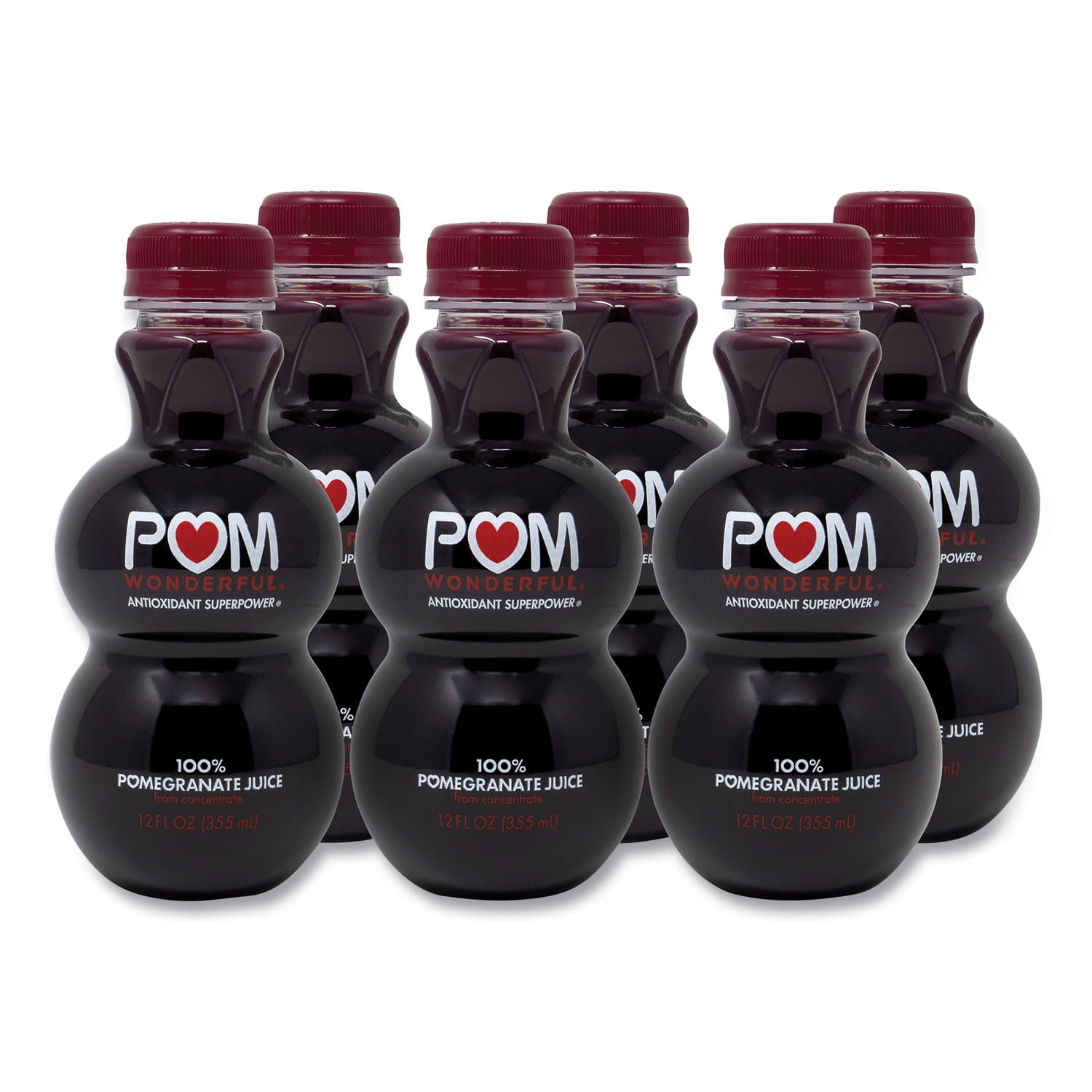 POM Wonderful 100% Pomegranate Juice, 12 oz Bottle, 6/Pack - Walmart.com