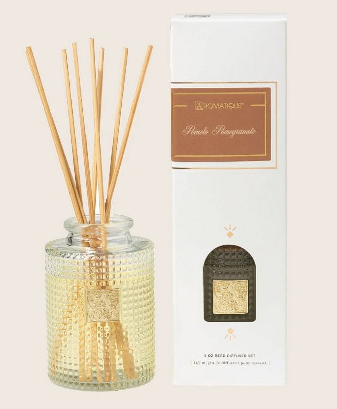 POMELO POMEGRANATE Aromatique Reed Diffuser Gift Set Glass Vessel - Walmart.com