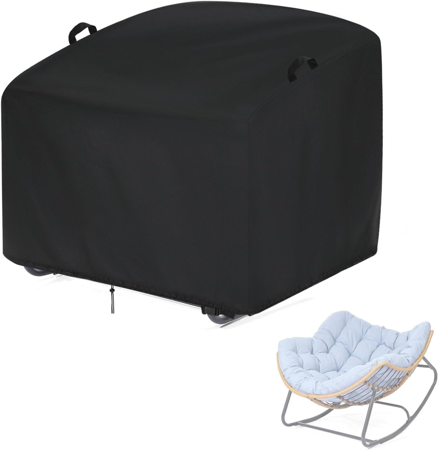 POMER Outdoor Papasan Rocking Chair Cover, 41inch Waterproof Patio Egg ...