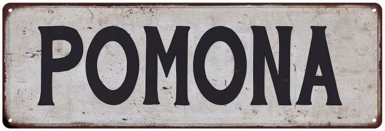POMONA Vintage Look Rustic Metal 6x18 Sign City State 106180041071 ...