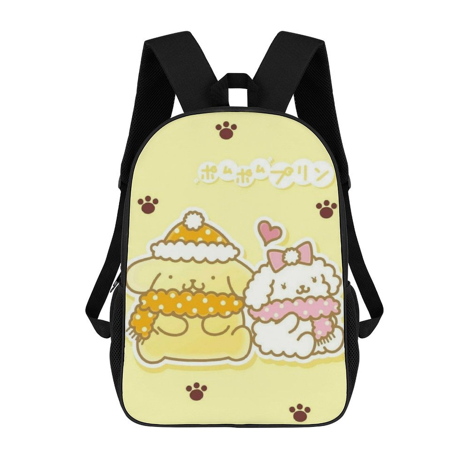 POMPOMPURIN Backpack Cartoon 17 Inch Shoulder Backpack Bag Large ...