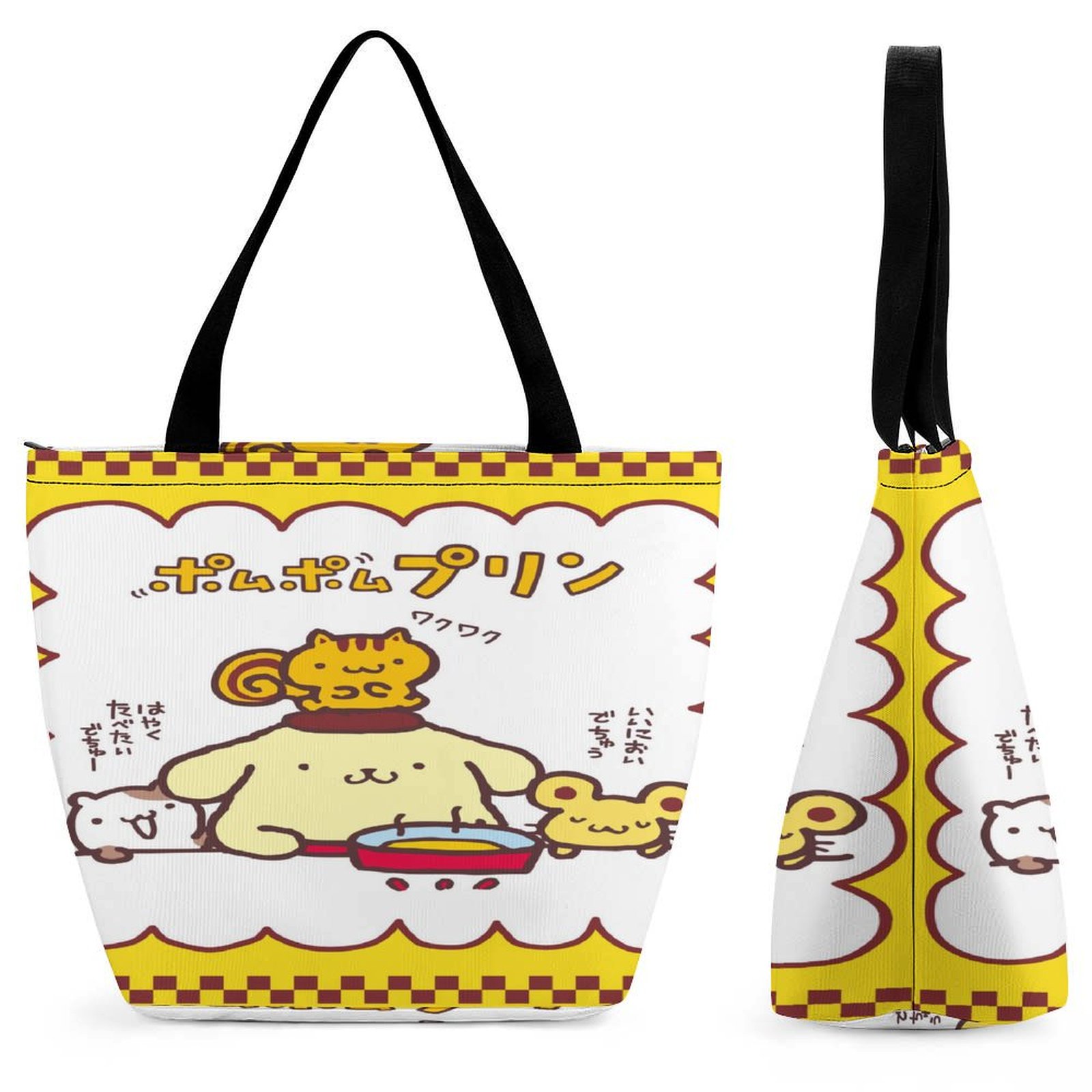 POMPOMPURIN Handbag Anime Zipper Shopping Bag POMPOMPURIN Merch ...