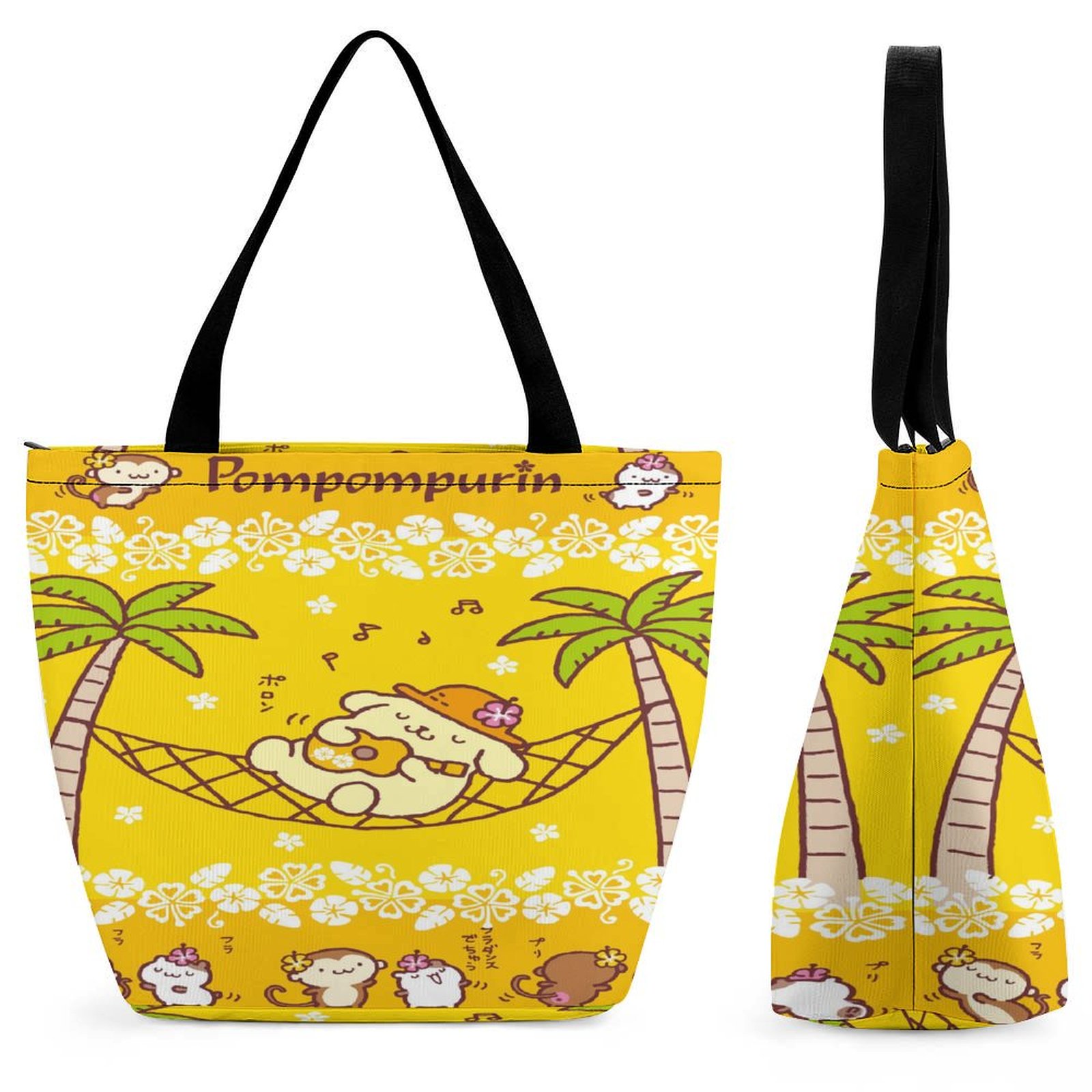 POMPOMPURIN Handbag Anime Zipper Shopping Bag POMPOMPURIN Merch ...