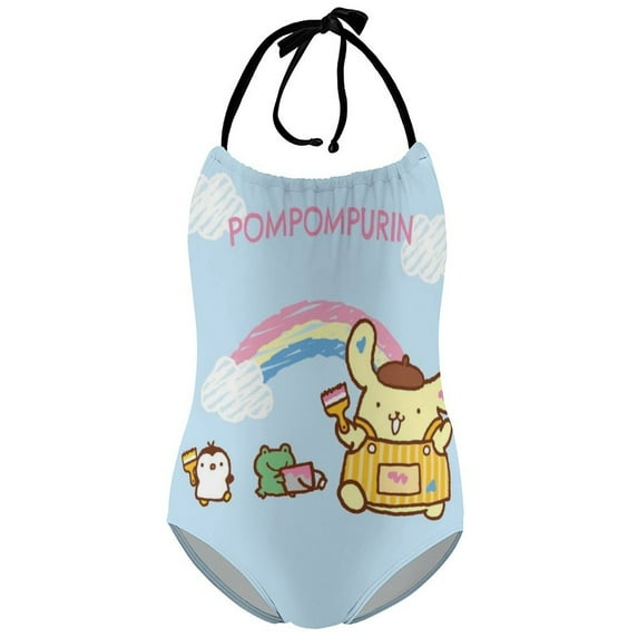 POMPOMPURIN Swimsuit Anime Cute for Girls Gift 10-12Y（150cm ...