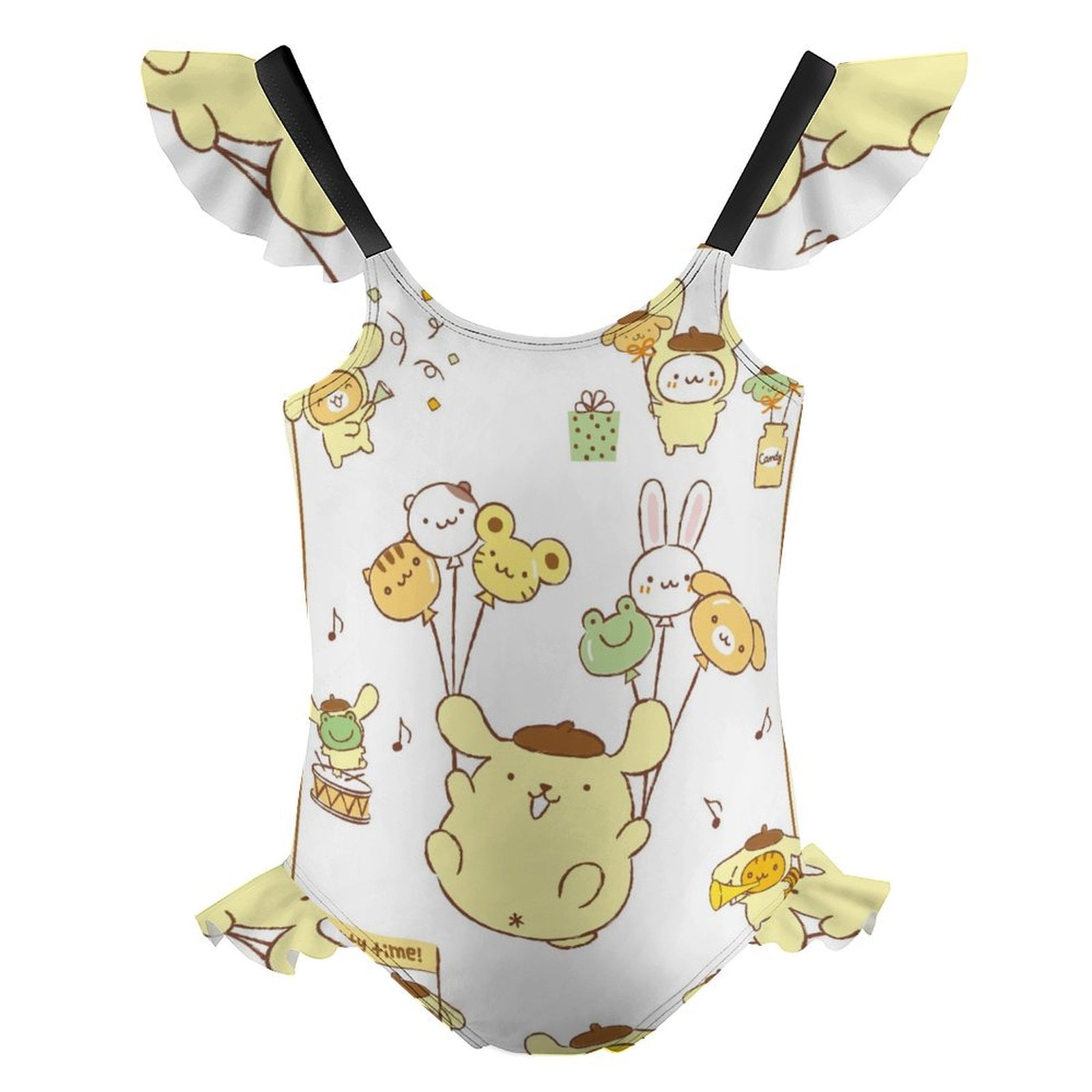 POMPOMPURIN Swimsuit Anime Cute for Girls Gift 6-7Y（110cm） POMPOMPURIN ...