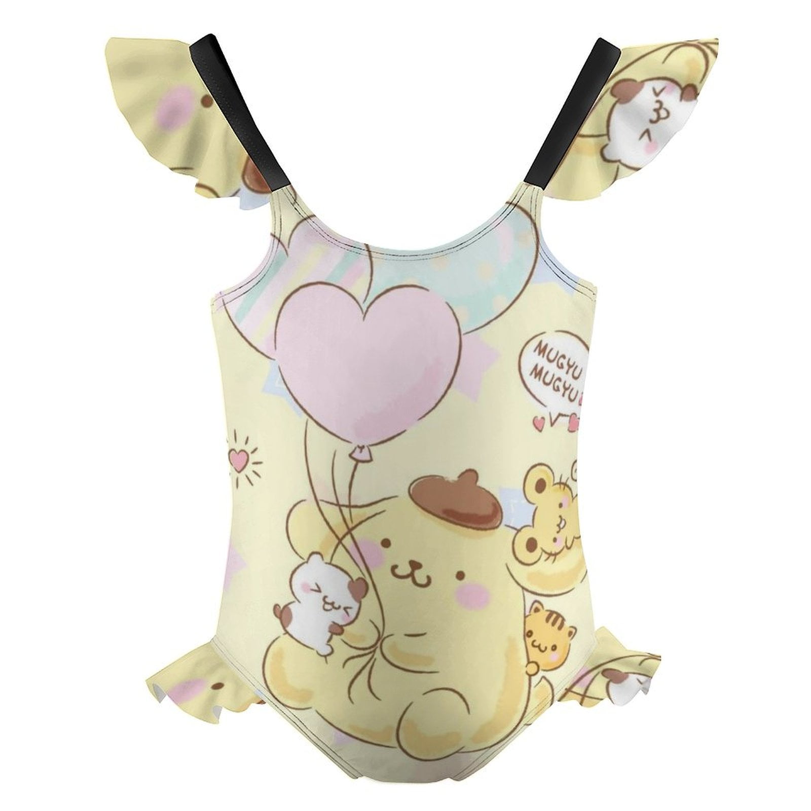 POMPOMPURIN Swimsuit Anime Cute for Girls Gift 6-7Y（110cm） POMPOMPURIN ...