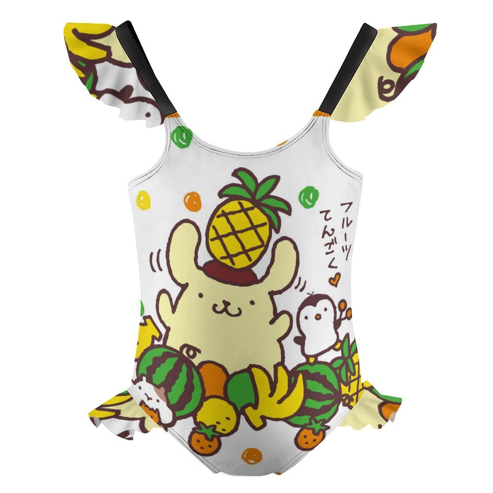 POMPOMPURIN Swimsuit Anime Cute for Girls Gift 6-7Y（110cm） POMPOMPURIN ...