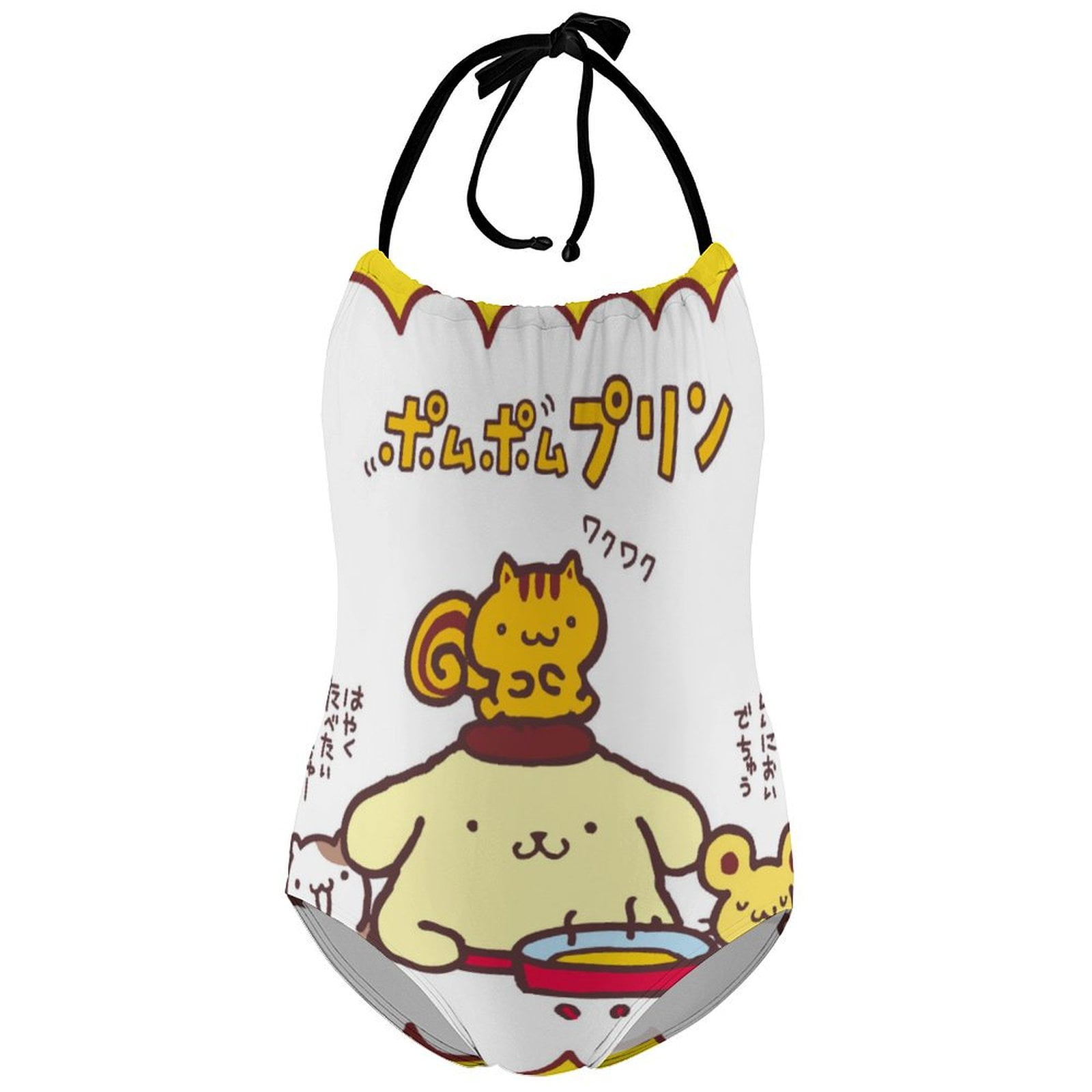 POMPOMPURIN Swimsuit Anime Cute for Girls Gift 6-7Y（110cm） POMPOMPURIN ...