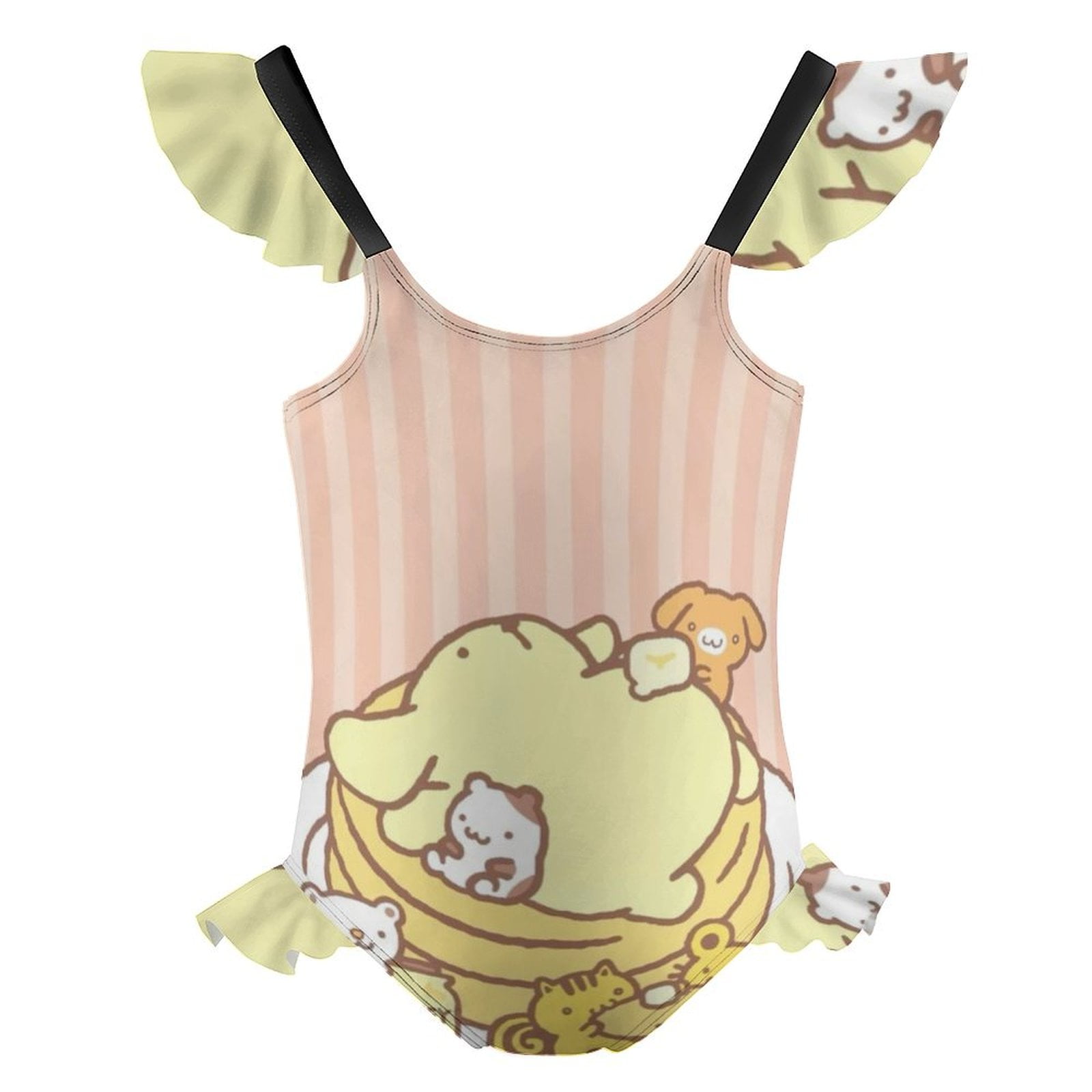 POMPOMPURIN Swimsuit Anime Cute for Girls Gift 6-7Y（110cm） POMPOMPURIN ...