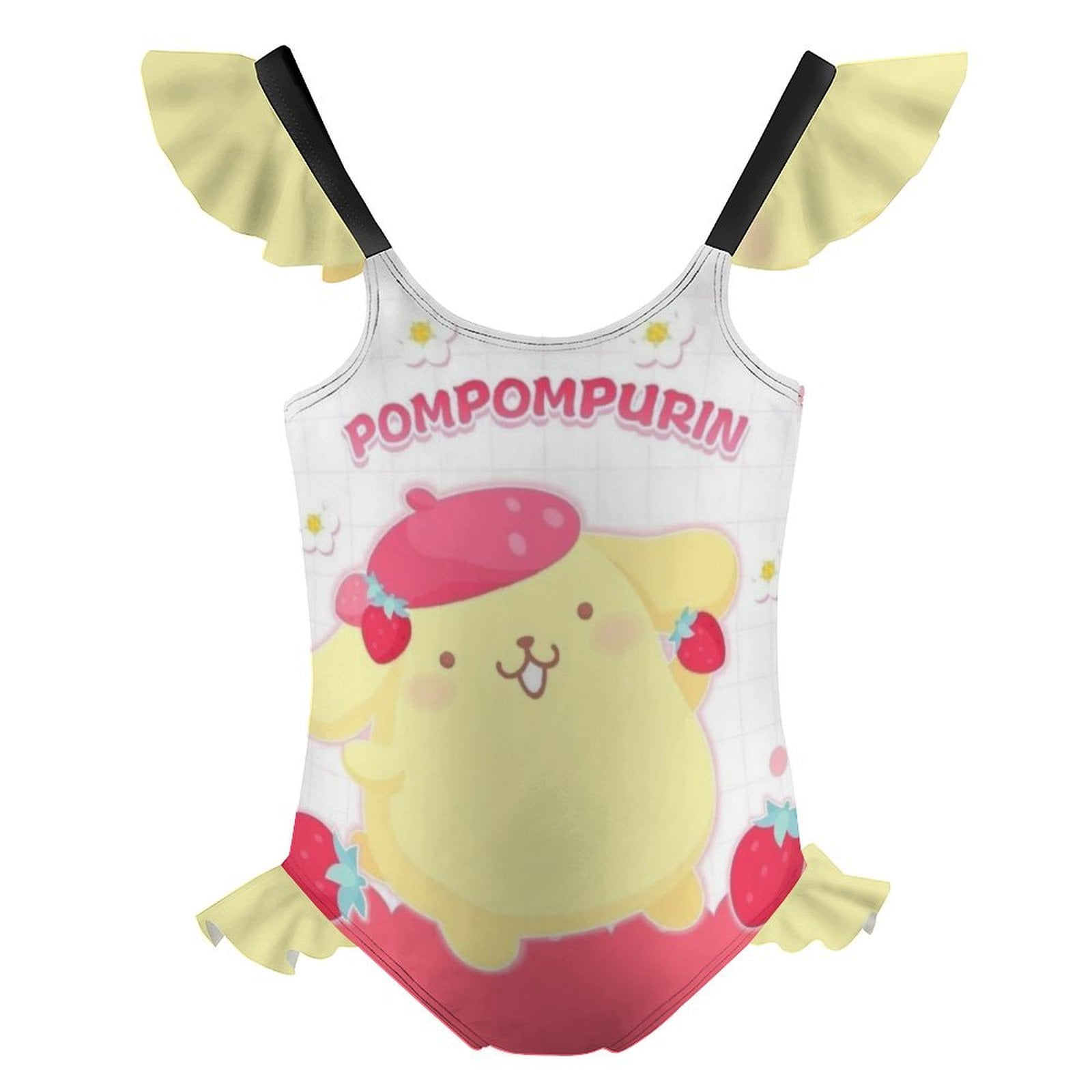 POMPOMPURIN Swimsuit Anime Cute for Girls Gift 7-9Y（120cm） POMPOMPURIN ...