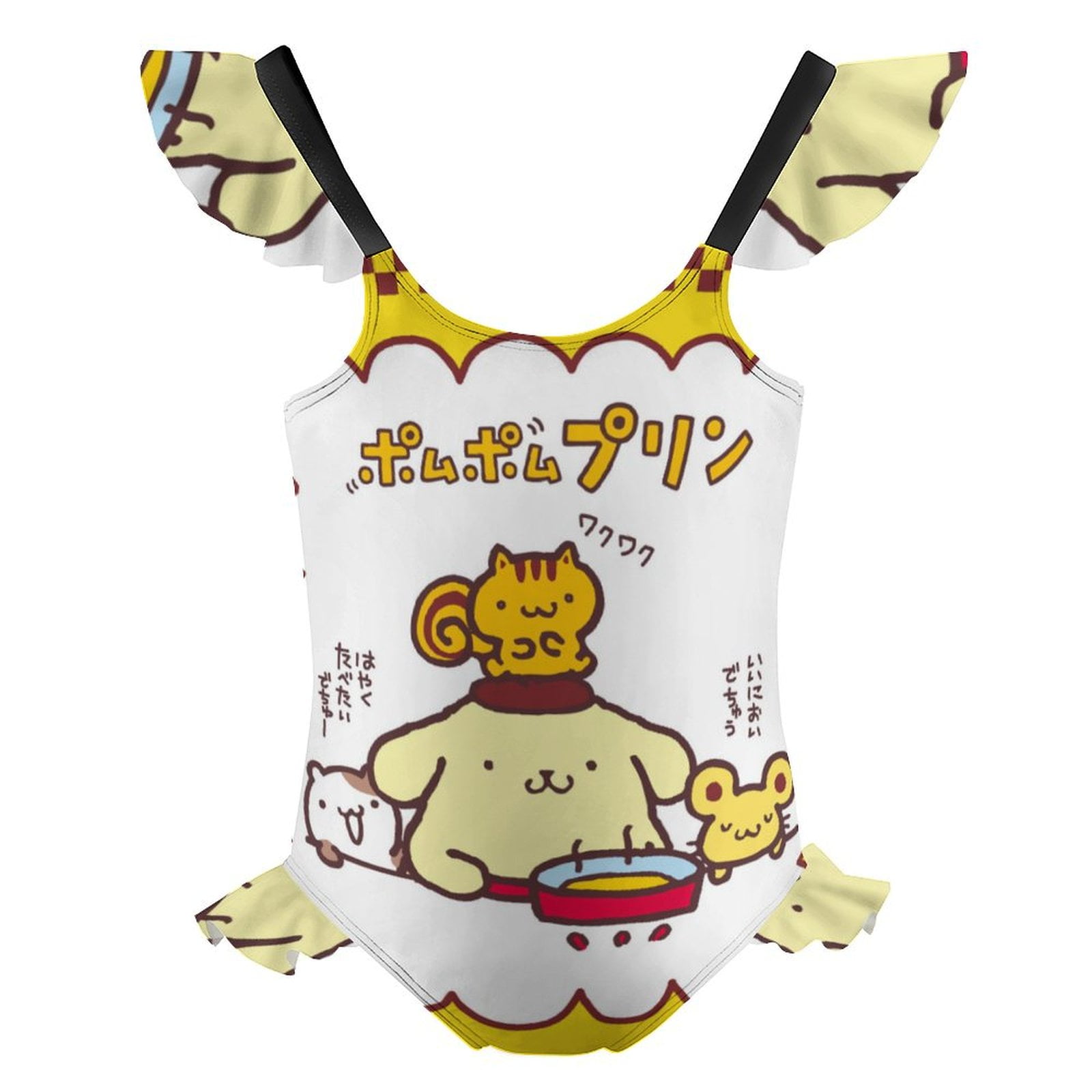 POMPOMPURIN Swimsuit Anime Cute for Girls Gift 7-9Y（120cm） POMPOMPURIN ...