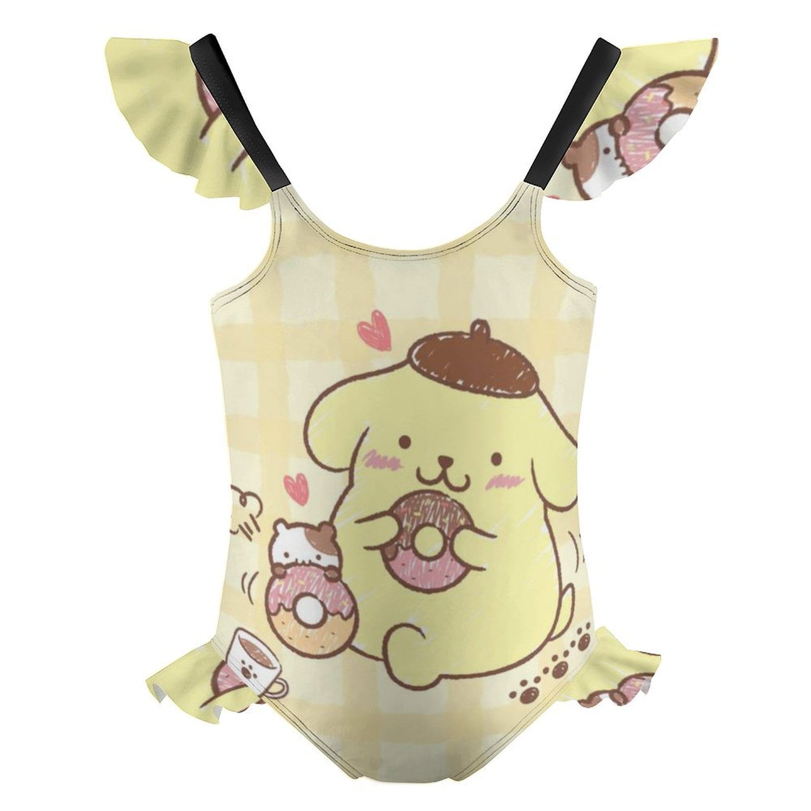 POMPOMPURIN Swimsuit Anime Cute for Girls Gift 8-10Y（130cm） POMPOMPURIN ...