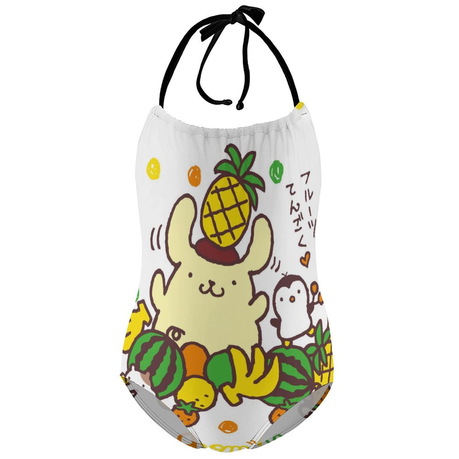 POMPOMPURIN Swimsuit Anime Cute for Girls Gift 8-10Y（130cm） POMPOMPURIN ...