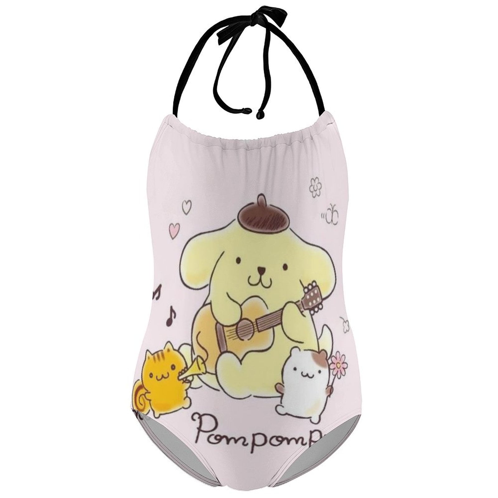 POMPOMPURIN Swimsuit Anime Cute for Girls Gift 8-10Y（130cm） POMPOMPURIN ...