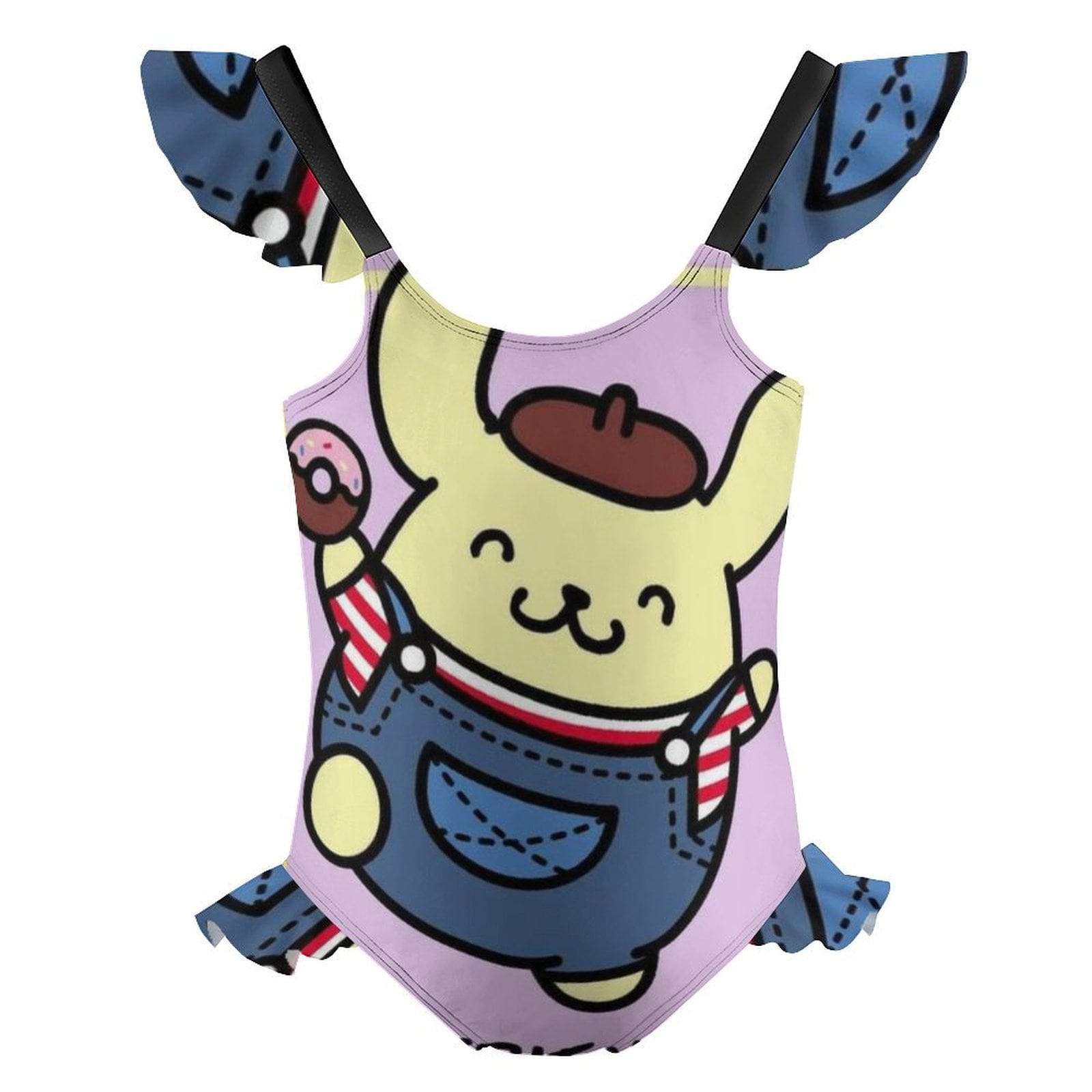 POMPOMPURIN Swimsuit Anime Cute for Girls Gift 9-11Y（140cm） POMPOMPURIN ...