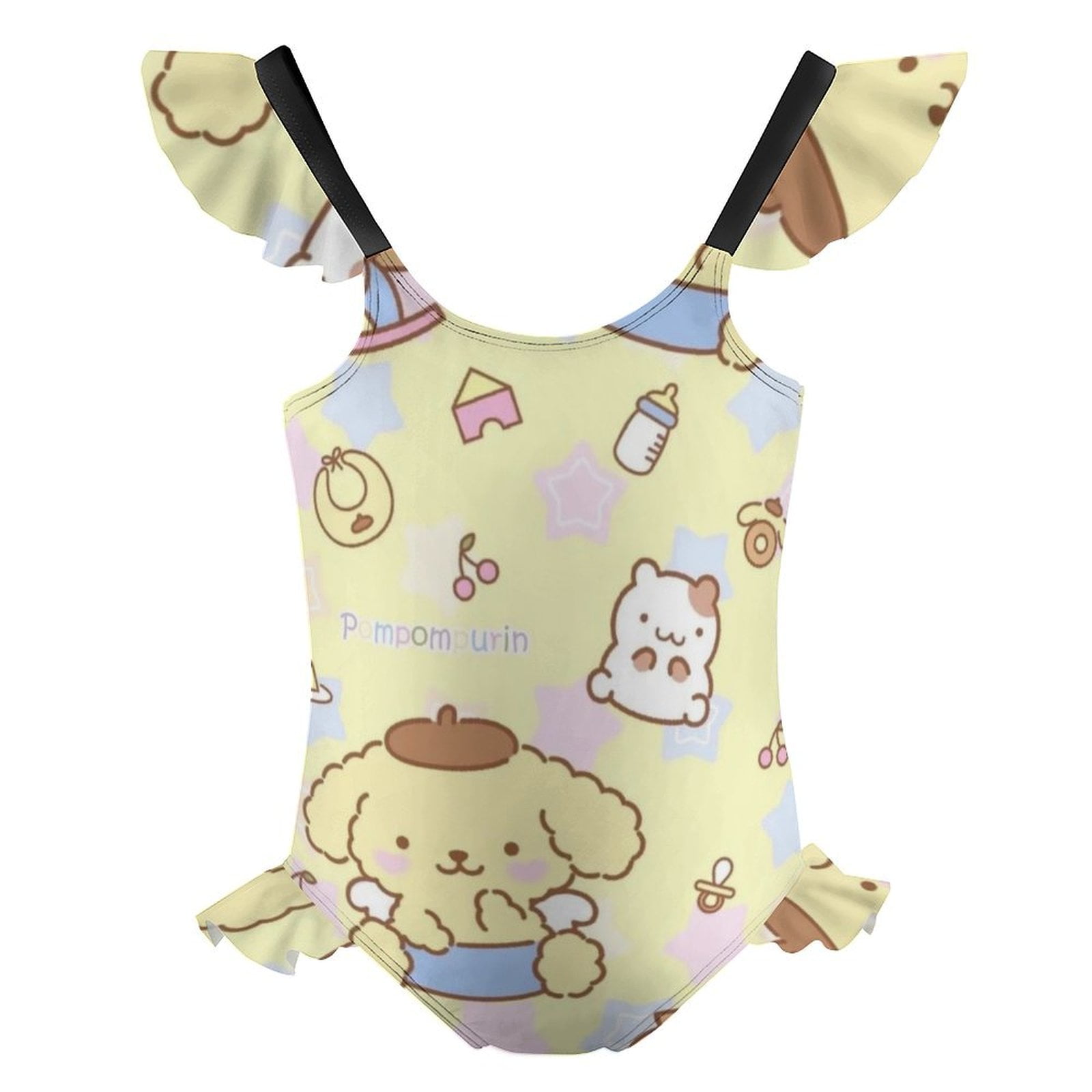POMPOMPURIN Swimsuit Anime Cute for Girls Gift 9-11Y（140cm） POMPOMPURIN ...