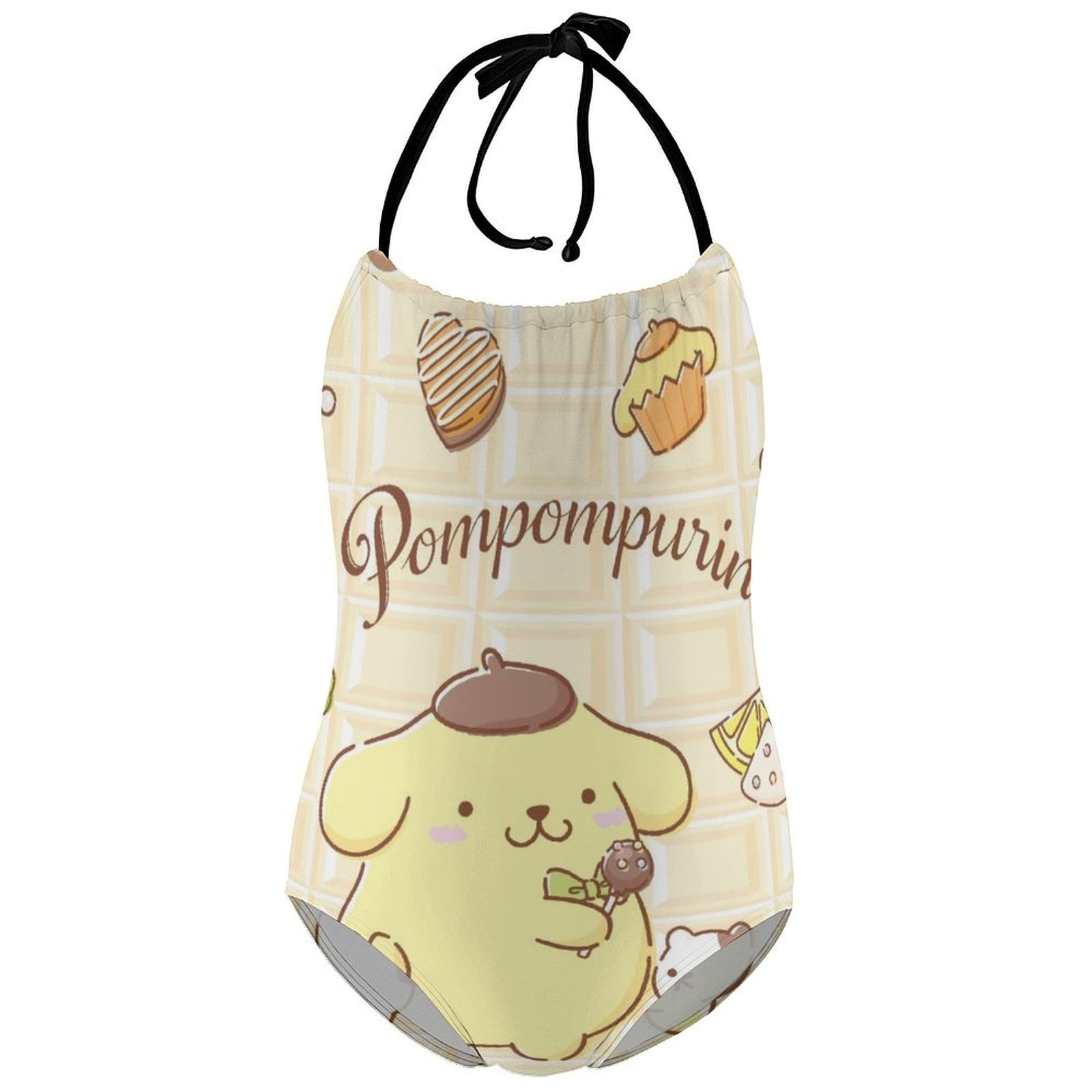 POMPOMPURIN Swimsuit Anime Cute for Girls Gift 9-11Y（140cm） POMPOMPURIN ...