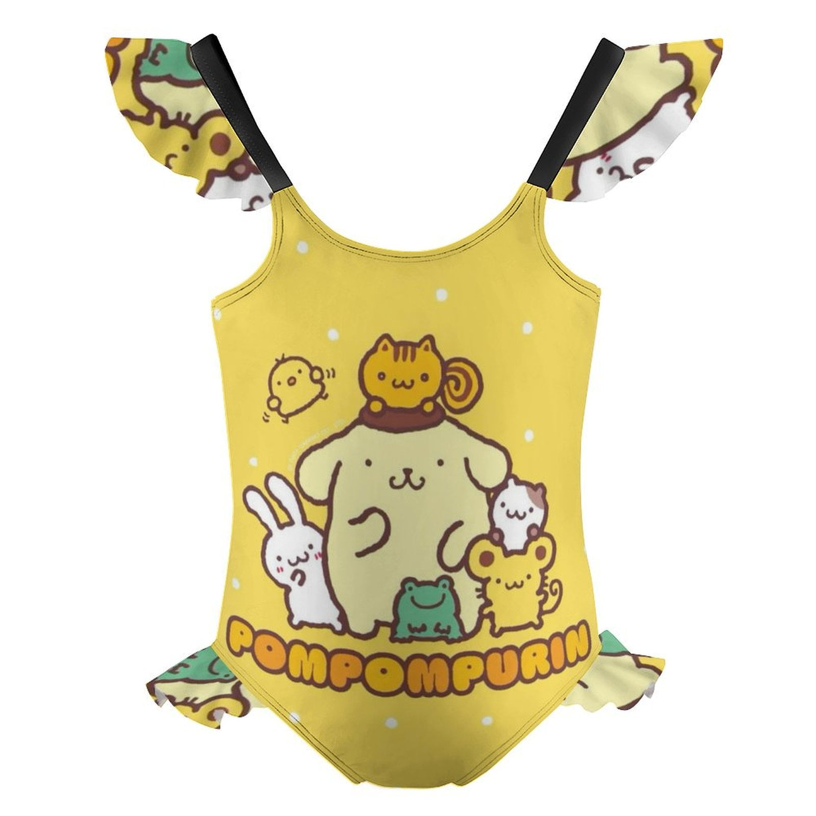 POMPOMPURIN Swimsuit Anime Cute for Girls Gift 9-11Y（140cm） POMPOMPURIN ...