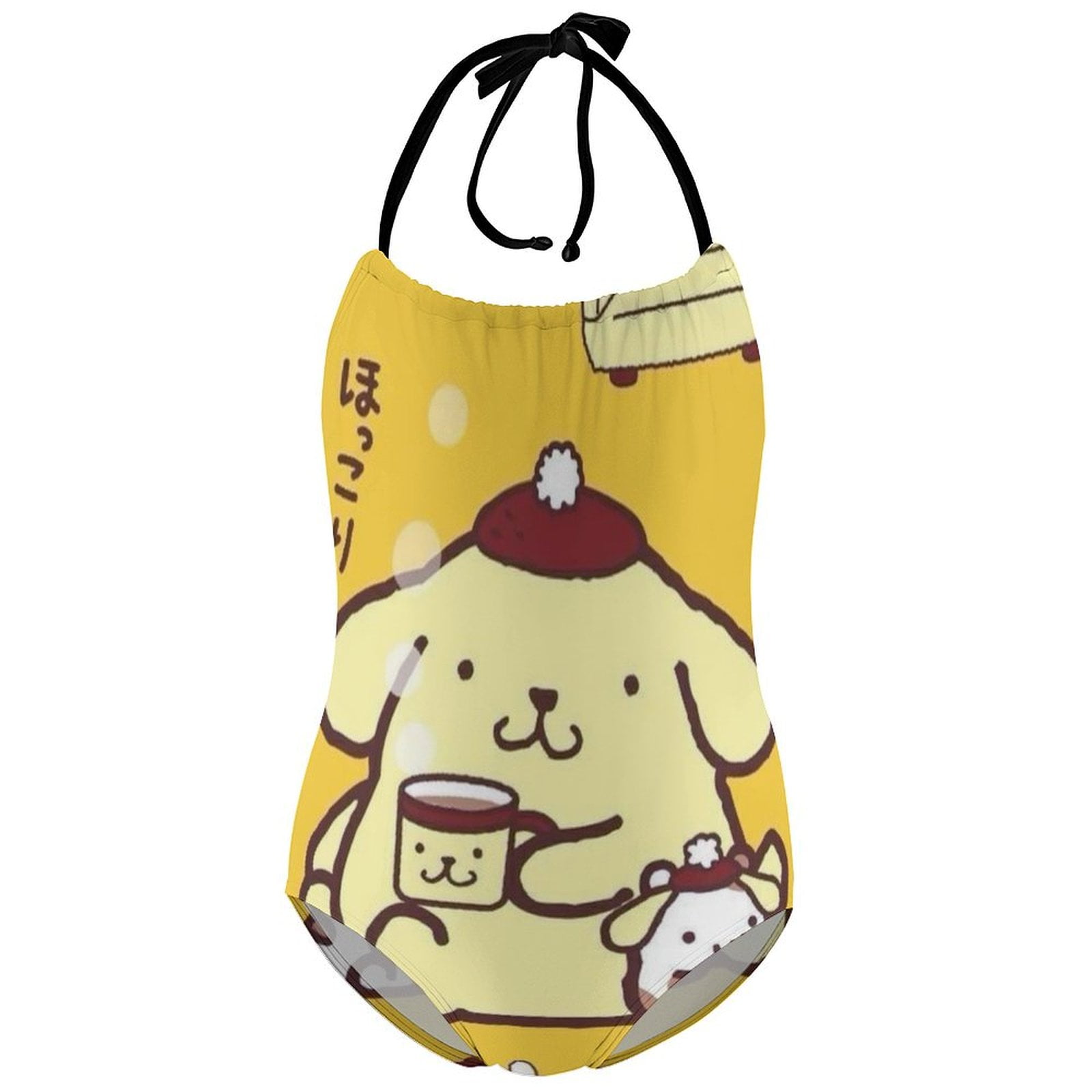 POMPOMPURIN Swimsuit Anime Cute for Girls Gift 9-11Y（140cm） POMPOMPURIN ...