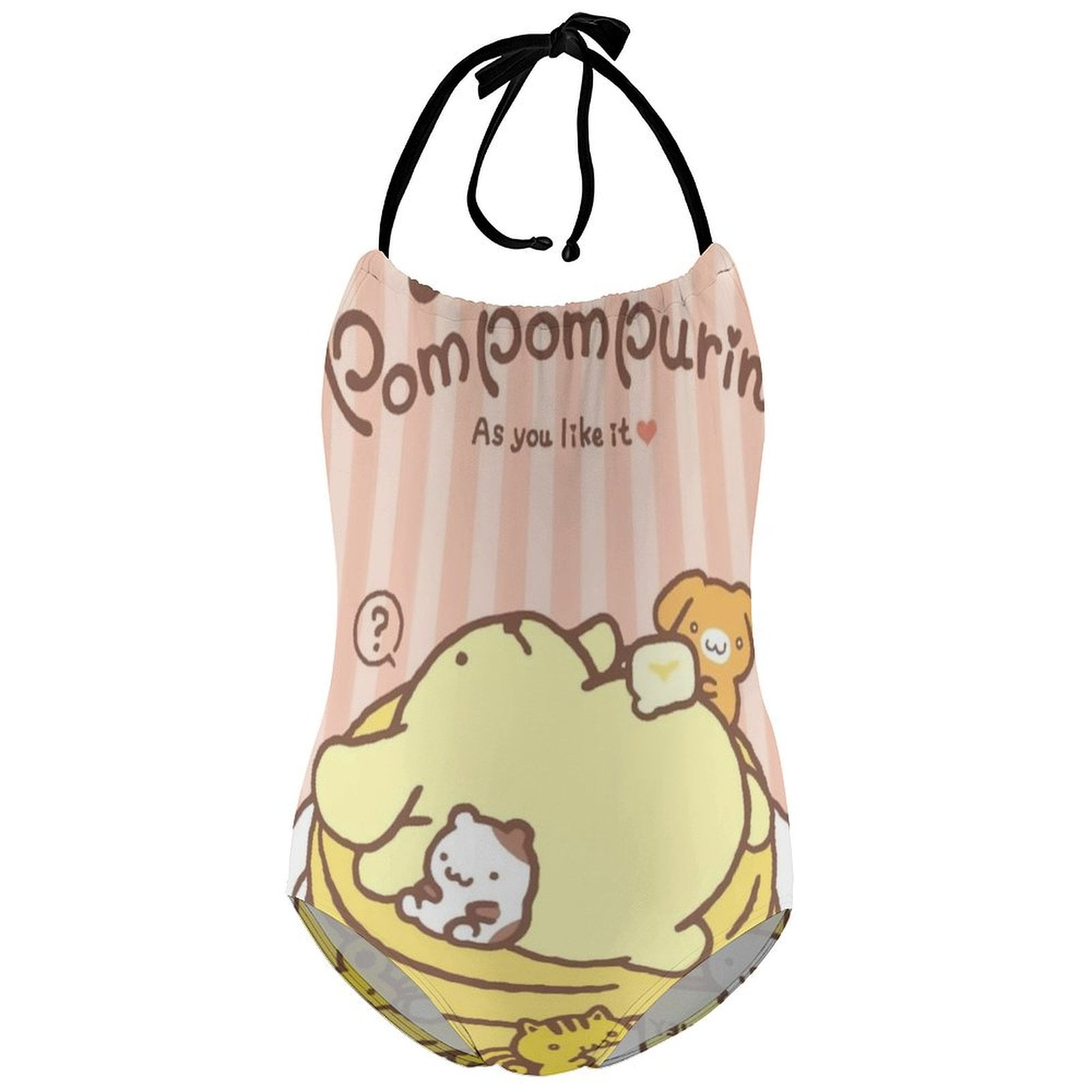 POMPOMPURIN Swimsuit Anime Cute for Girls Gift 9-11Y（140cm） POMPOMPURIN ...