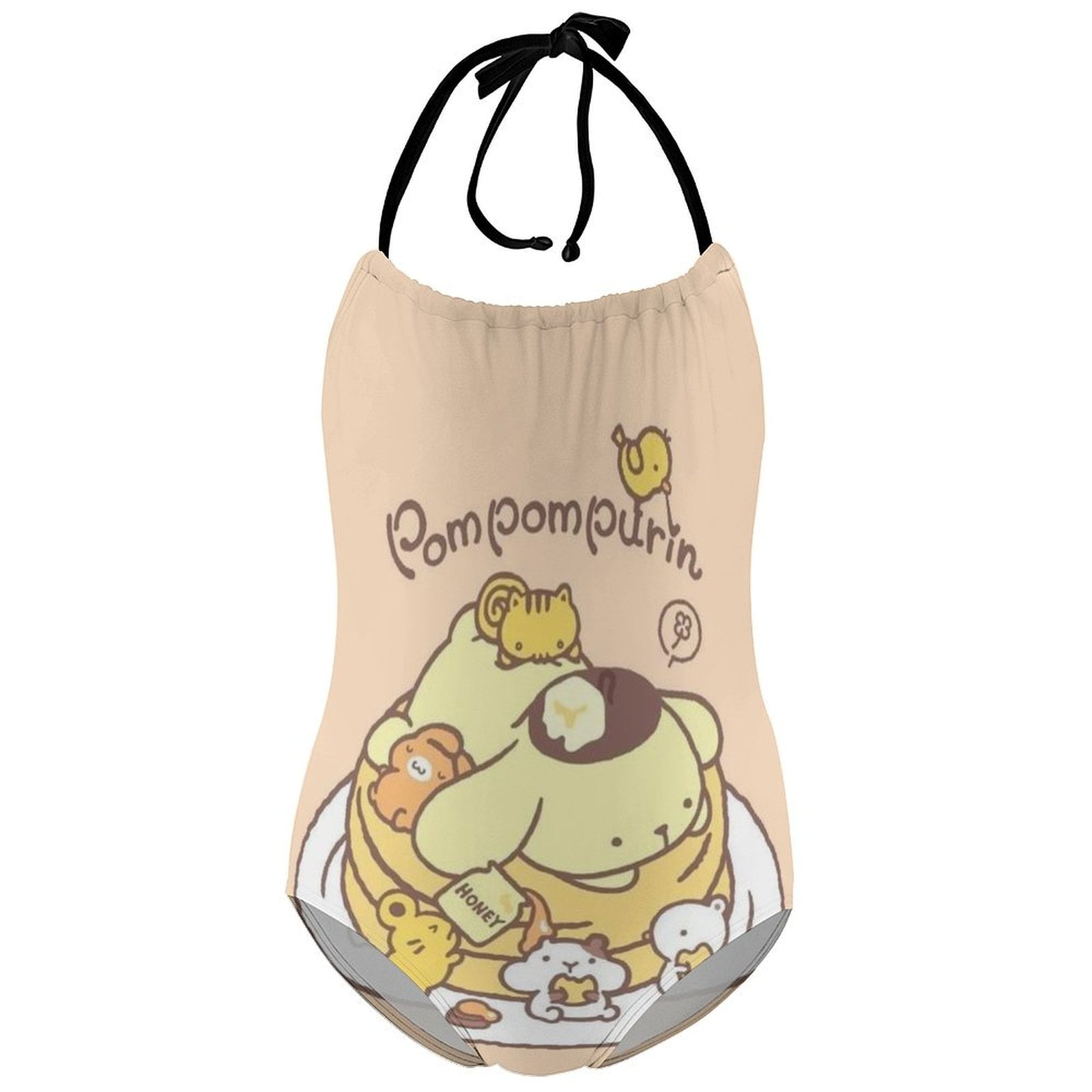 POMPOMPURIN Swimsuit Anime Cute for Girls Gift 9-11Y（140cm） POMPOMPURIN ...