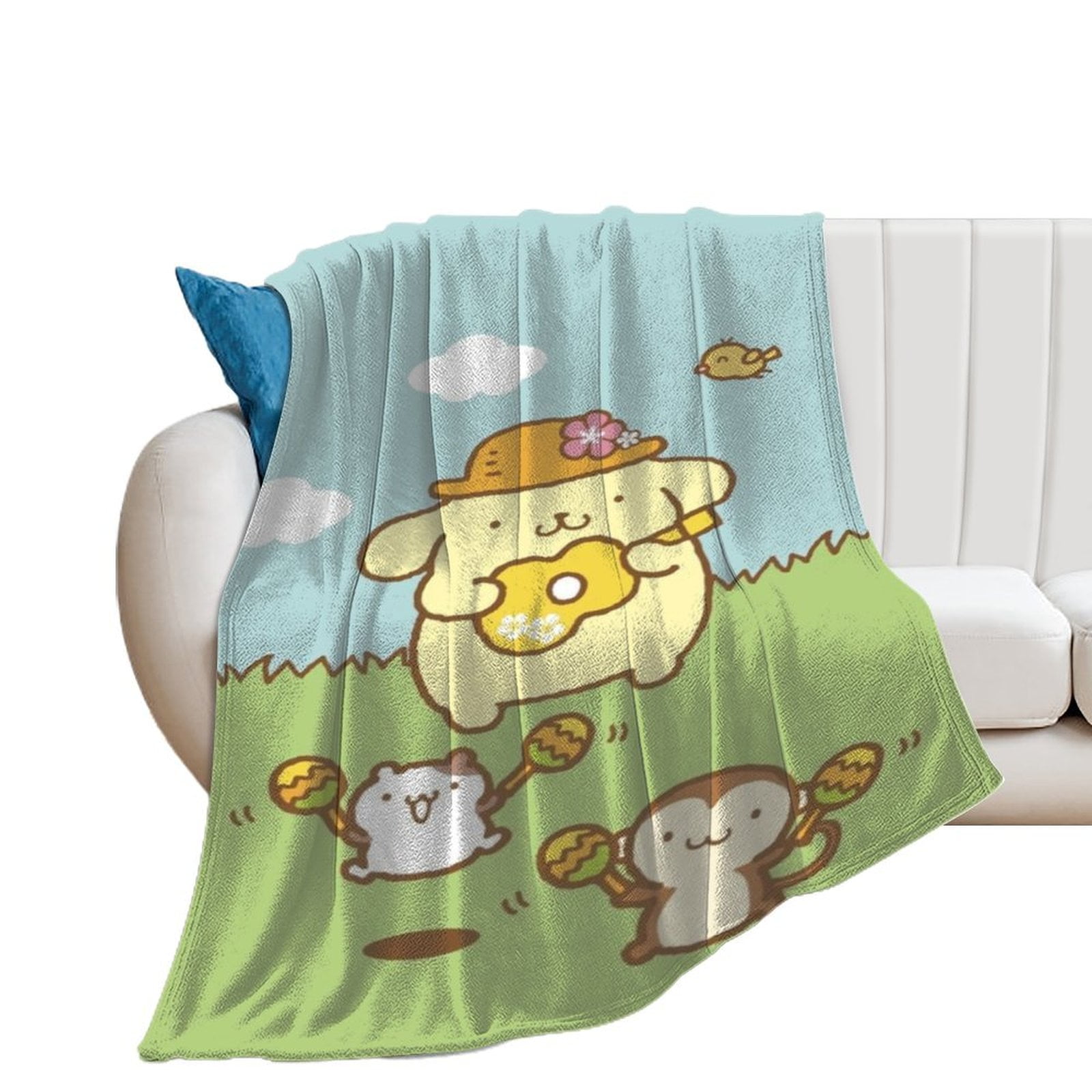 POMPOMPURIN Throw Blanket Flannel Anime for Girls Boys Men Women ...