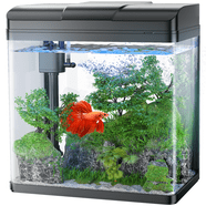 JumblPets Starter Small Glass Aquarium Kit, 2 Gallon with LED ...